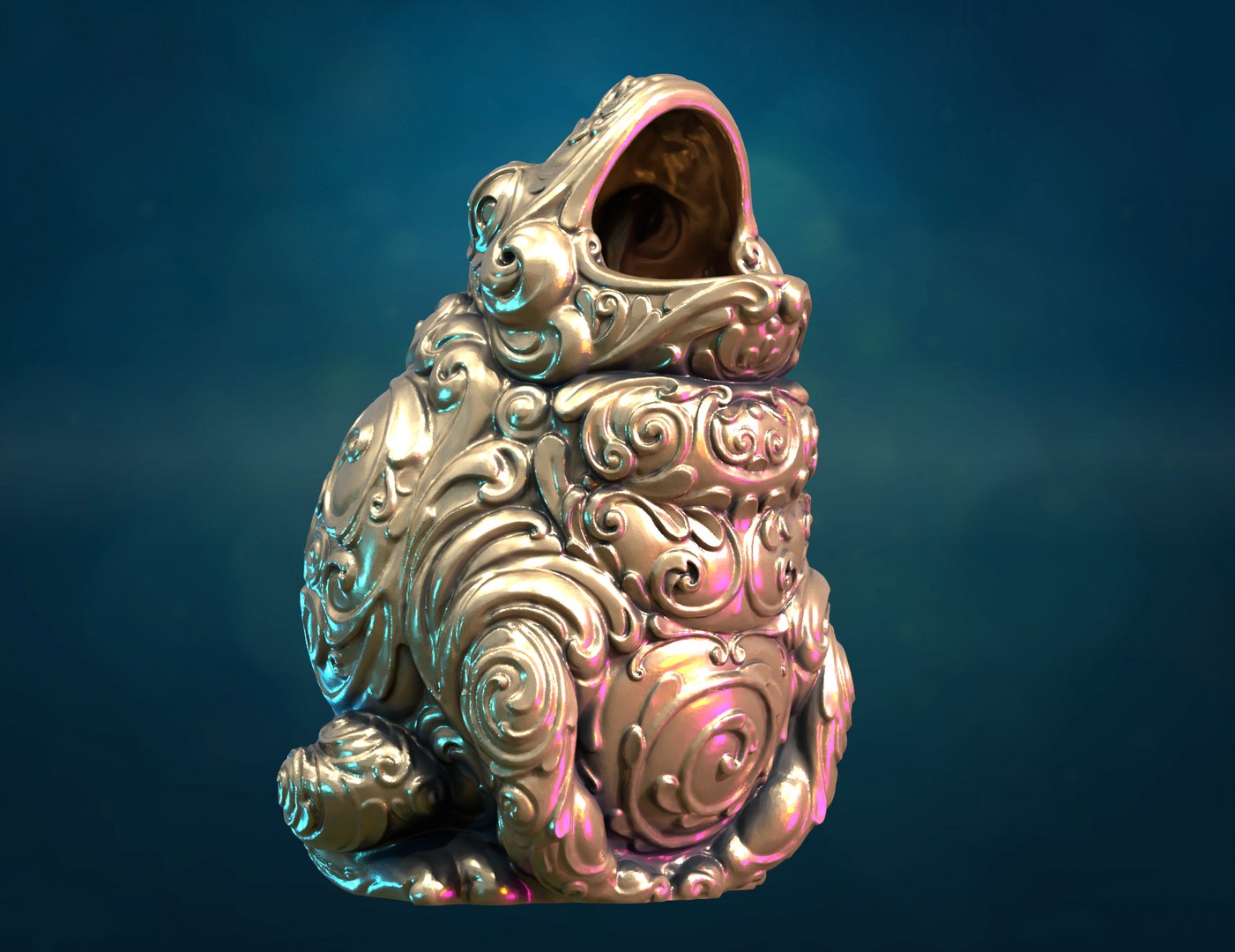 3D Ornate Toad Frog Opened - TurboSquid 2260619