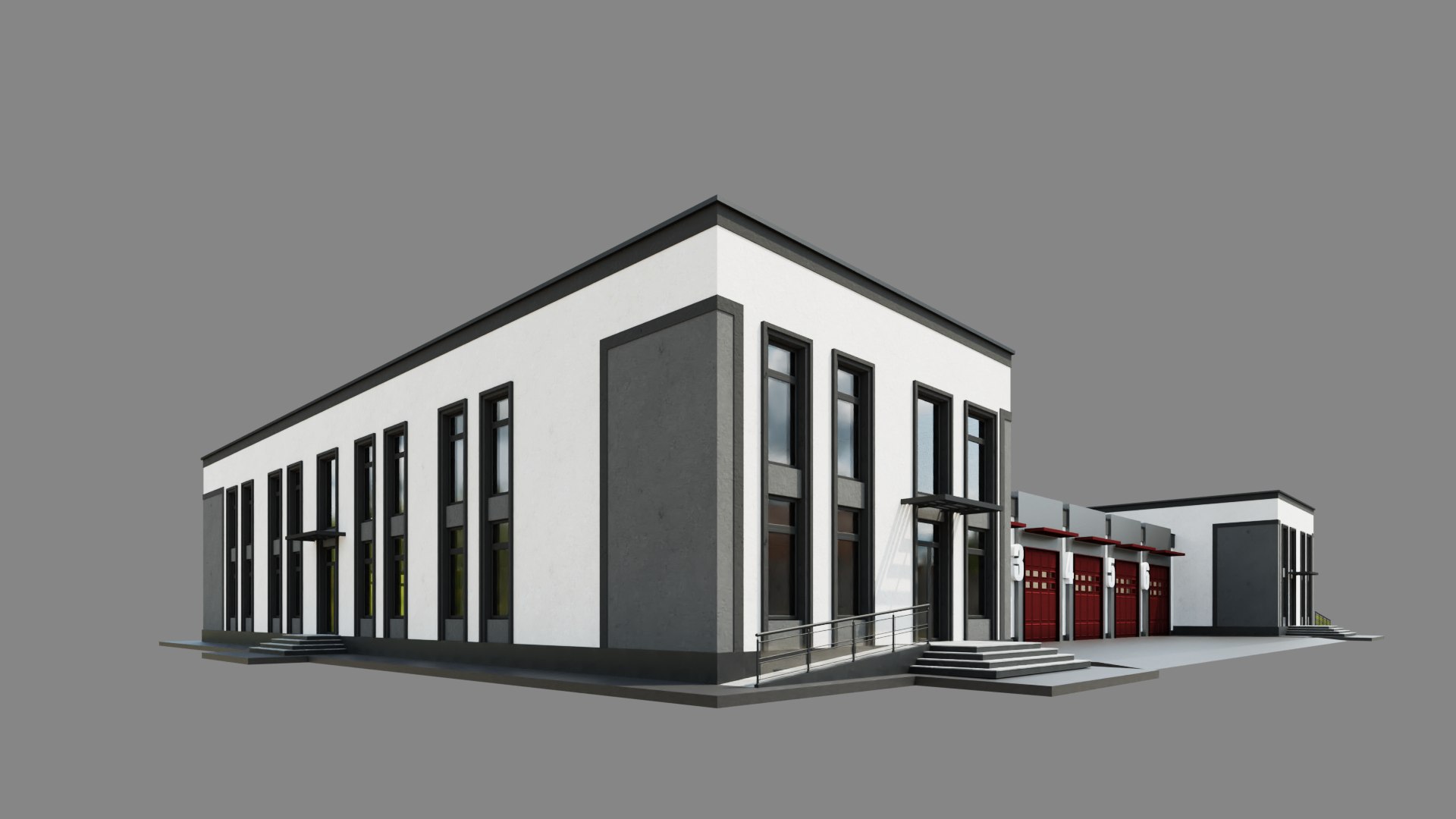 Fire Station 3D model - TurboSquid 2028955
