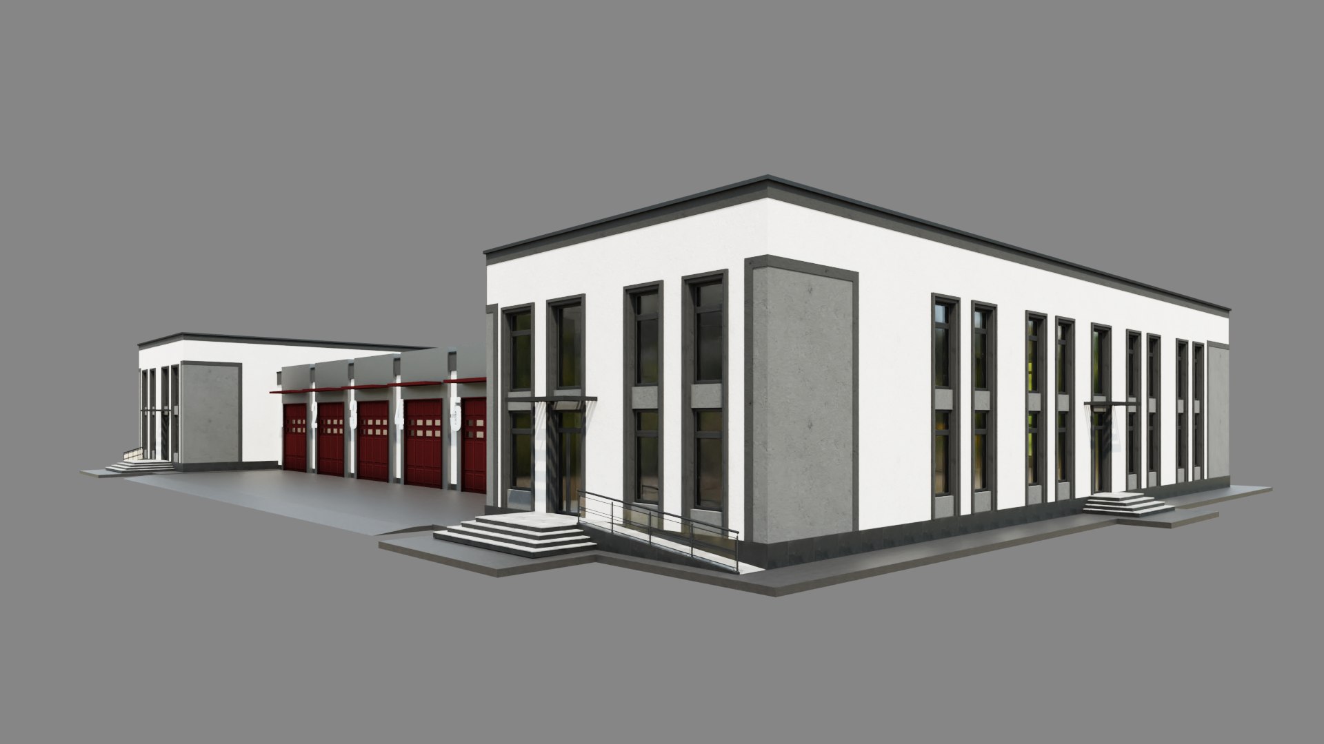Fire Station 3D model - TurboSquid 2028955