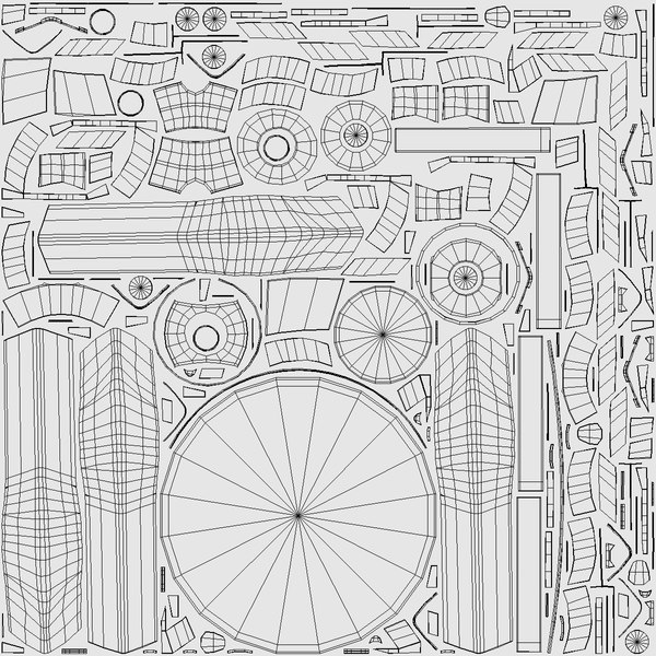 White Plastic Table With Chairs model - TurboSquid 1843303