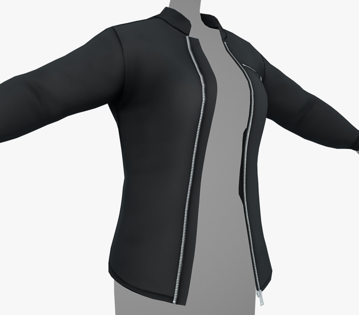 Female Black Jacket Style 1 3D model - TurboSquid 1923536
