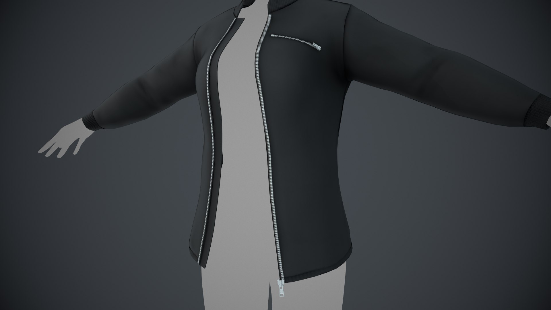 Female Black Jacket Style 1 3D model - TurboSquid 1923536