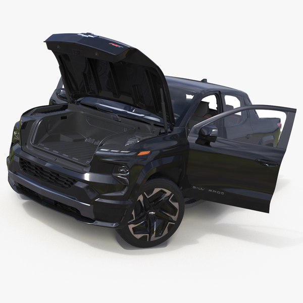 modelo 3d Chevrolet Silverado EV RST 2024 negra, preparada para Maya ...