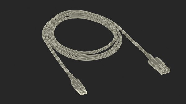 modelo 3d Conector Lightning a cable USB - TurboSquid 2133667