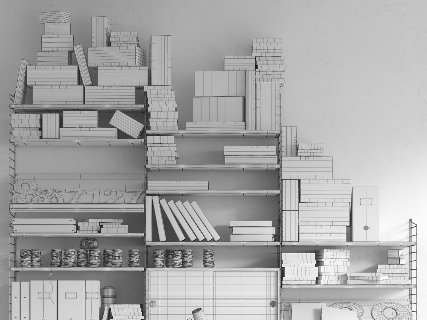 String Bookshelf 3D Model | 1144234 | TurboSquid