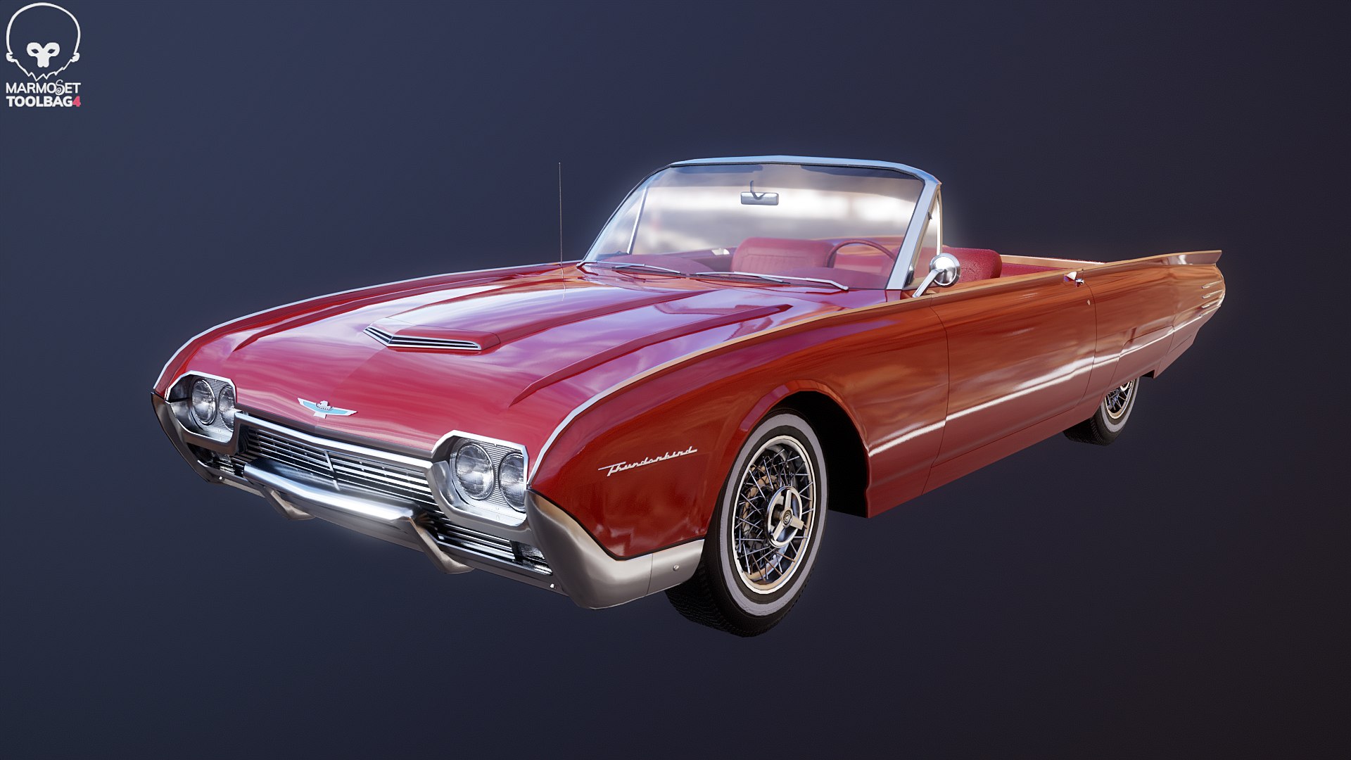 Ford Thunderbird 1961 Convertible 3D Model - TurboSquid 2337739