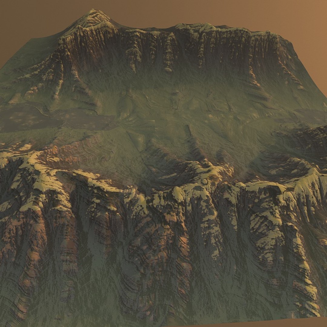3d Mountain Terrain Model