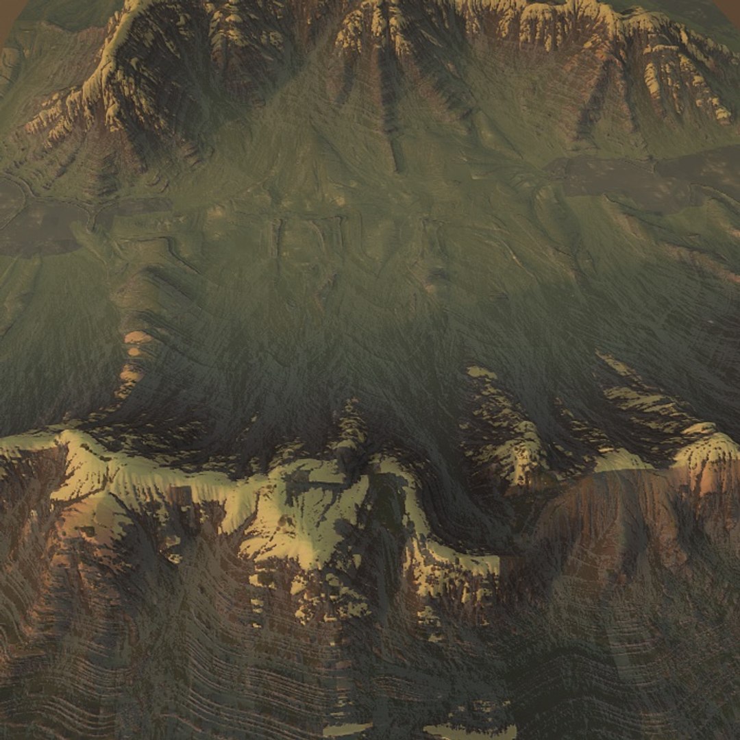 3d Mountain Terrain Model