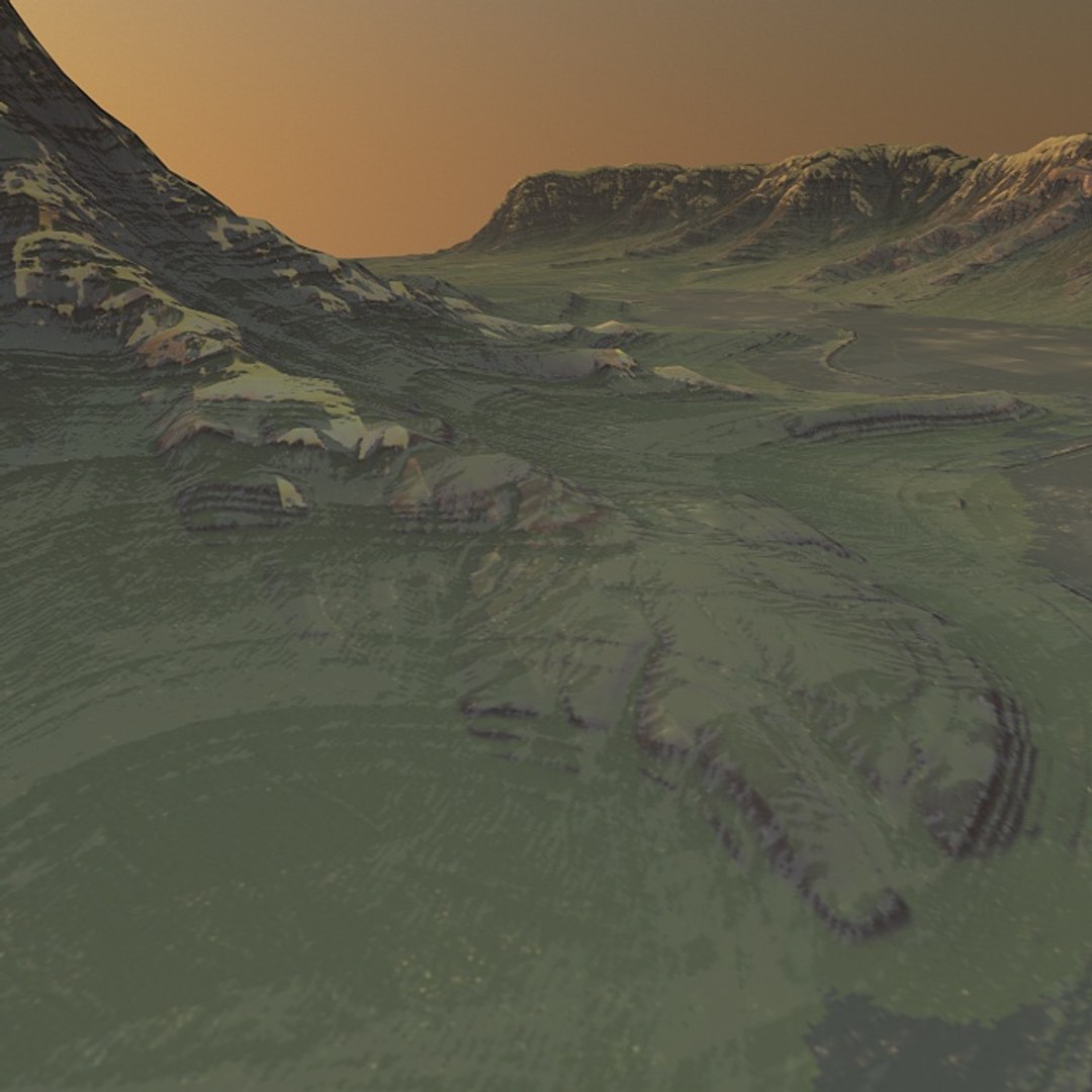 3d Mountain Terrain Model