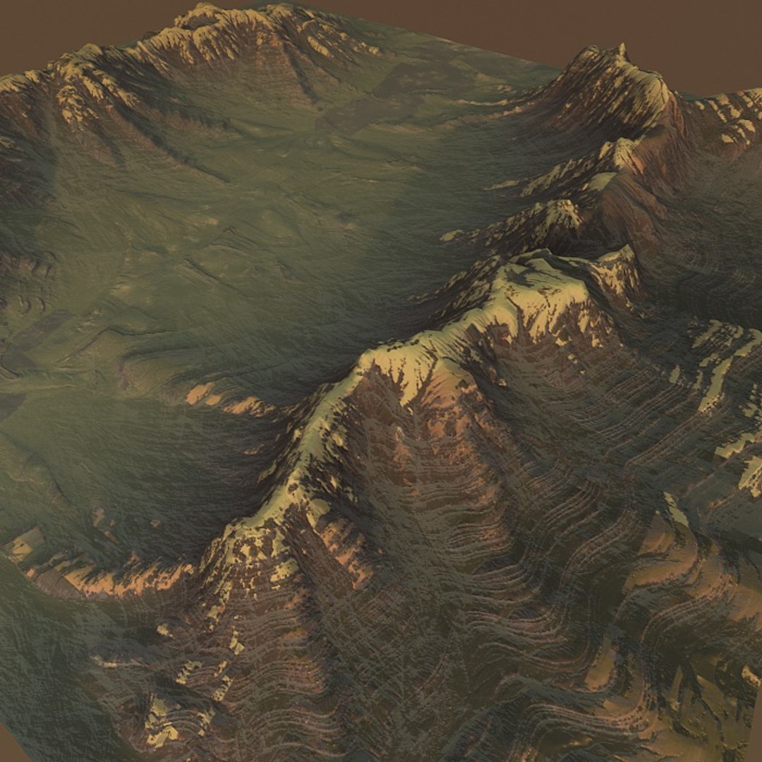 3d Mountain Terrain Model