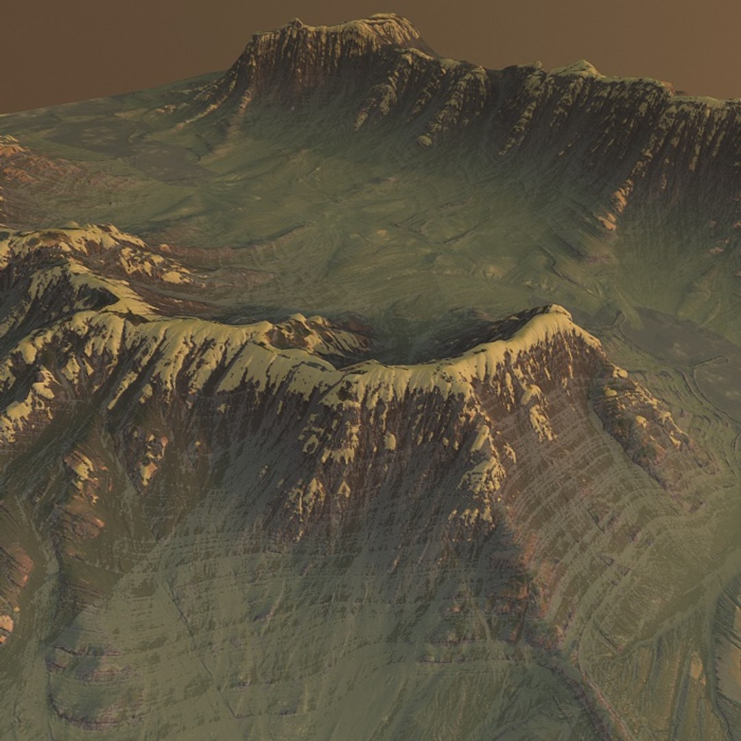 3d Mountain Terrain Model