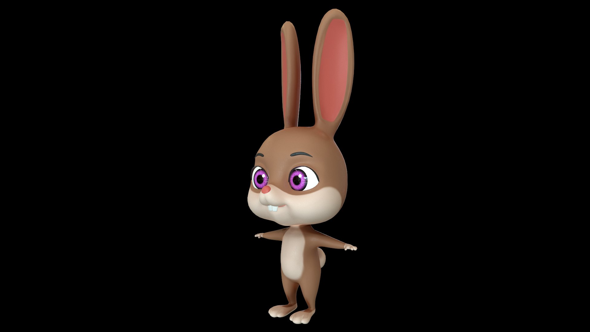 3D Animal Rabbit Rig Cartoons Model - TurboSquid 1392623