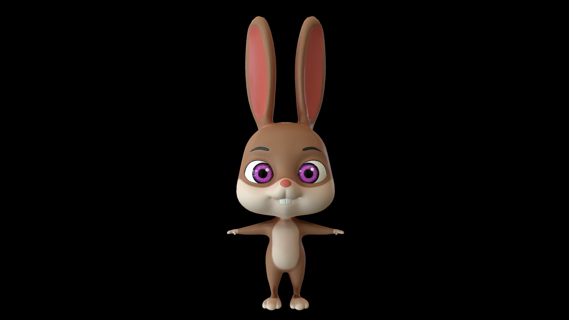 3D Animal Rabbit Rig Cartoons Model - TurboSquid 1392623