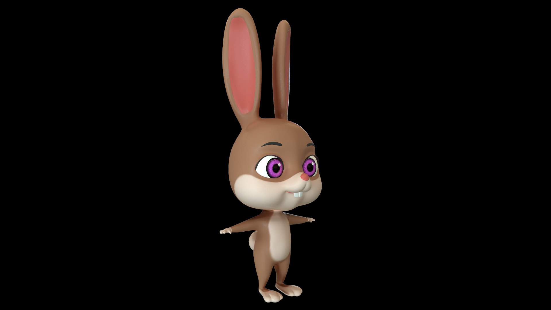 3D Animal Rabbit Rig Cartoons Model - TurboSquid 1392623