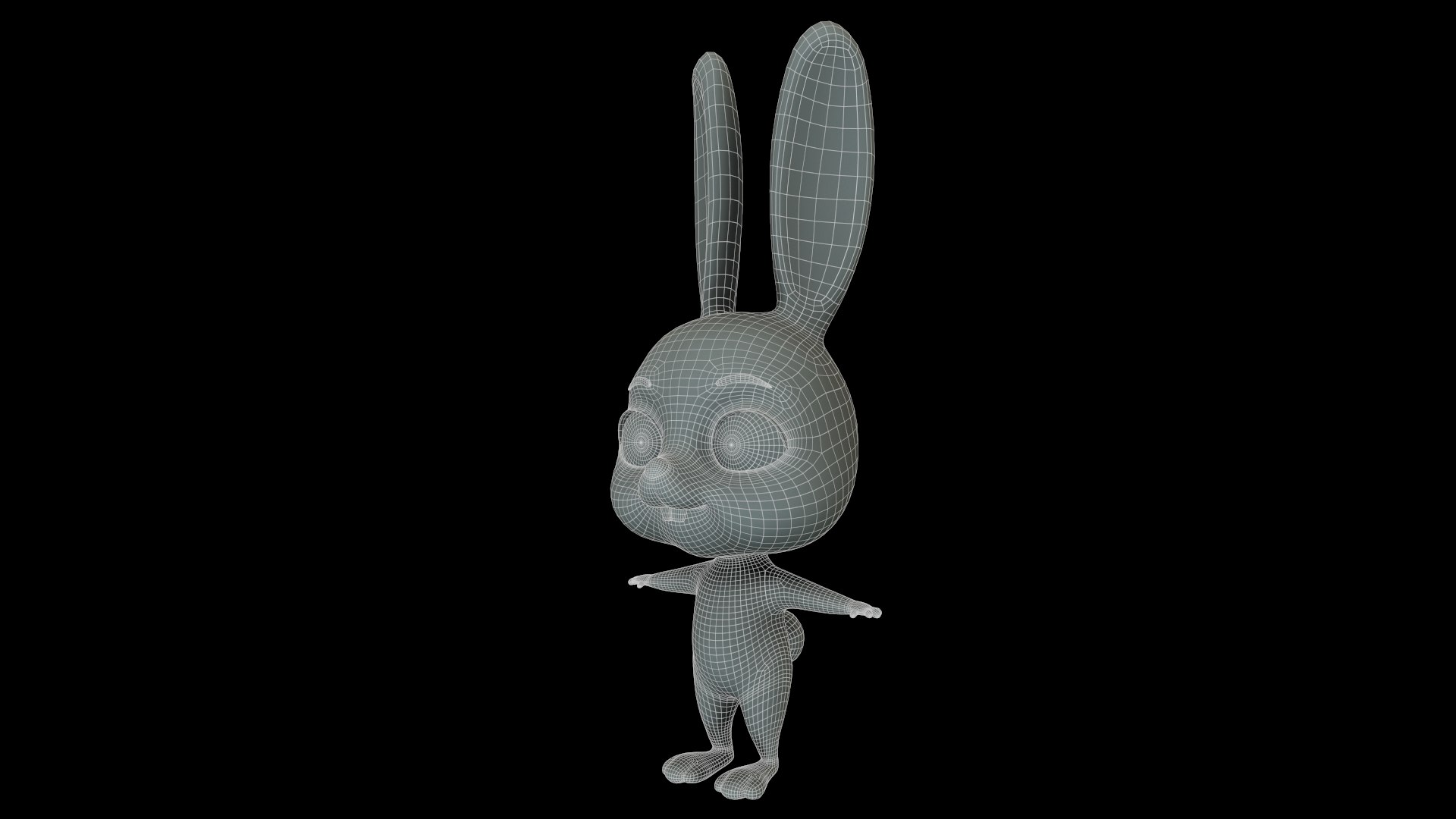3D Animal Rabbit Rig Cartoons Model - TurboSquid 1392623