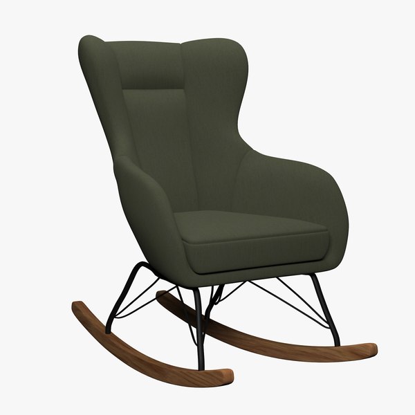 3D Novogratz Harper Wingback Rocker model - TurboSquid 2018058