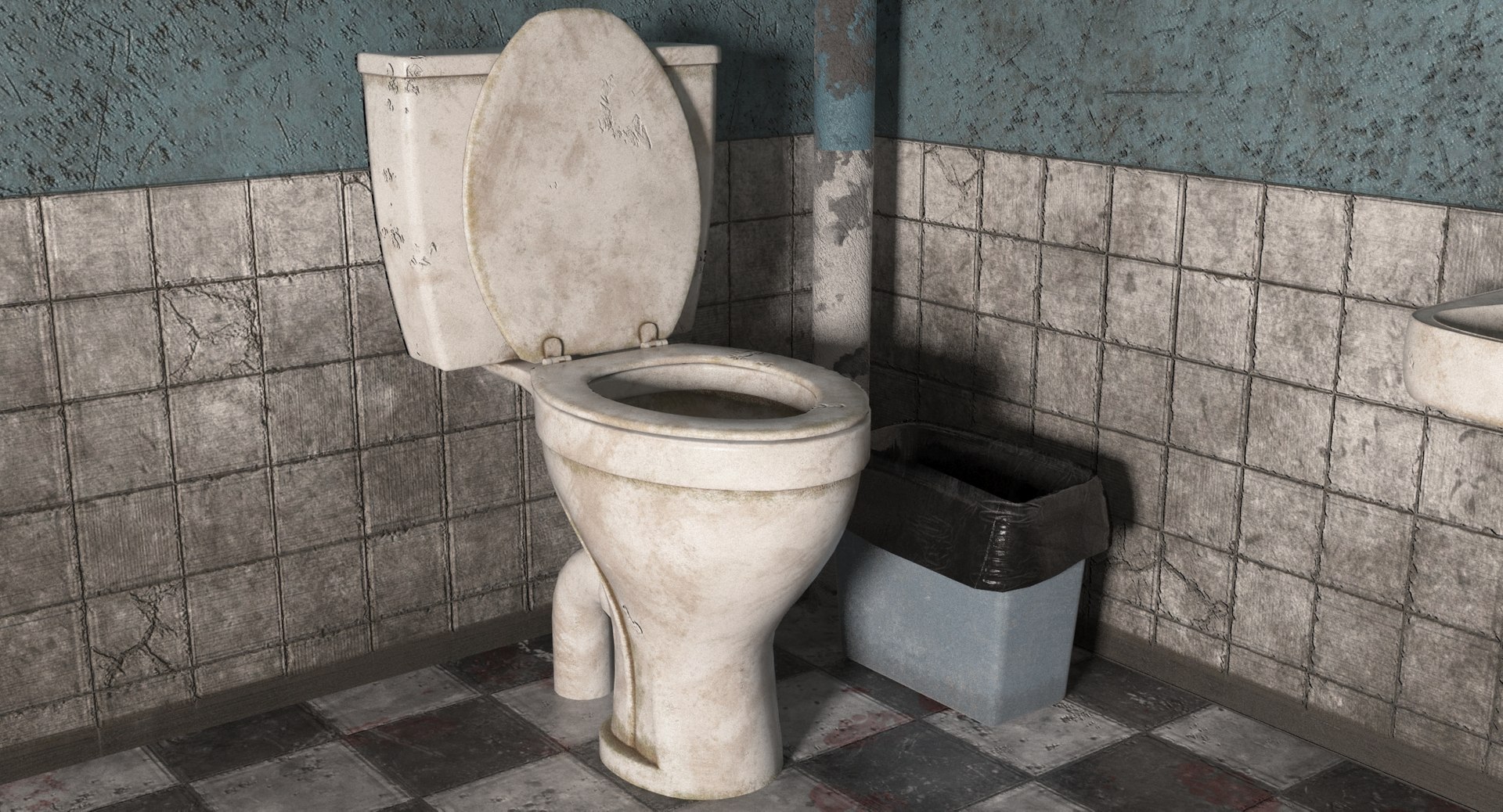 Horror Bathroom Bath 3D Model - TurboSquid 1331670