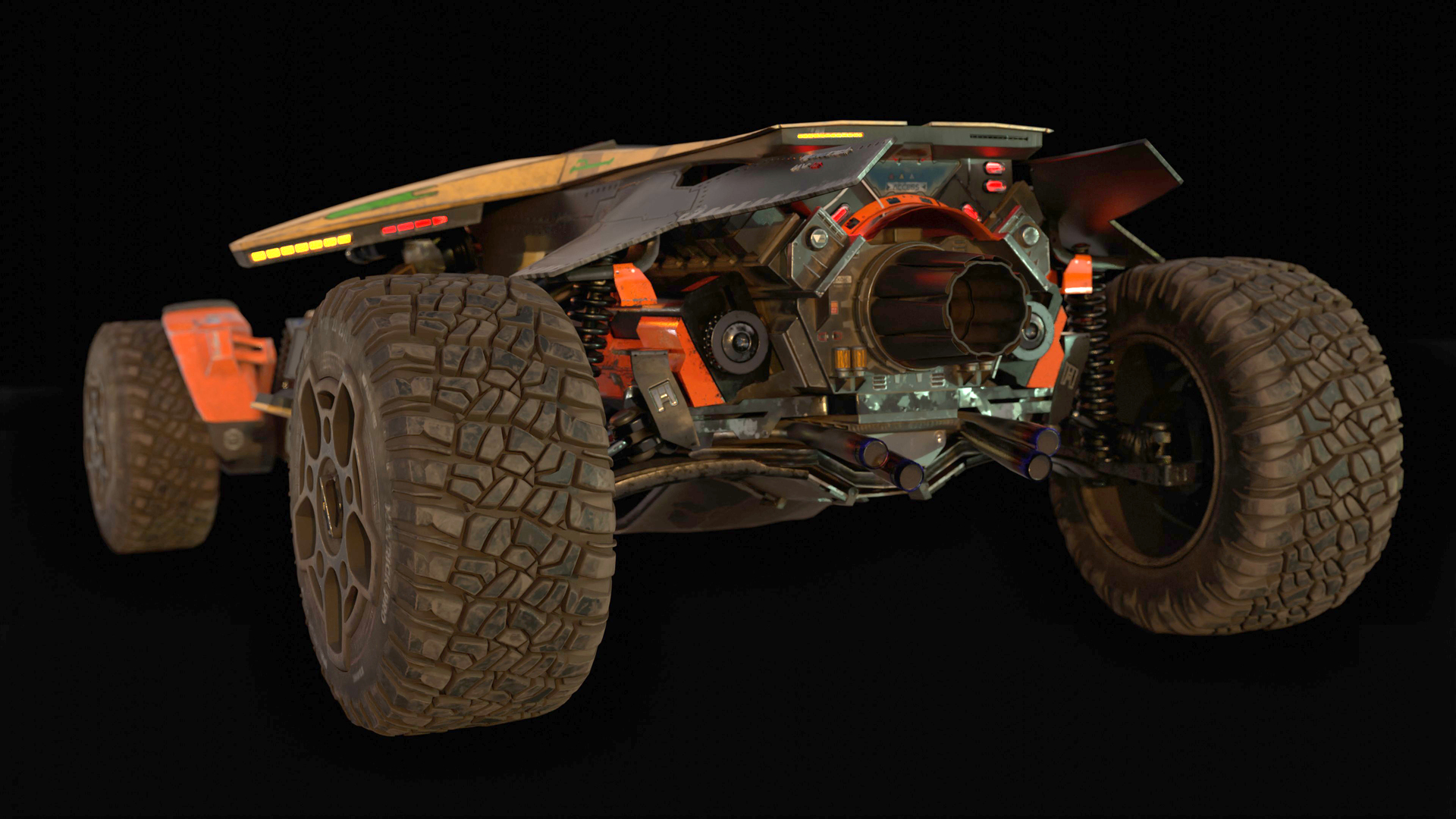 3D racing car futuristic vehicle - TurboSquid 1631284