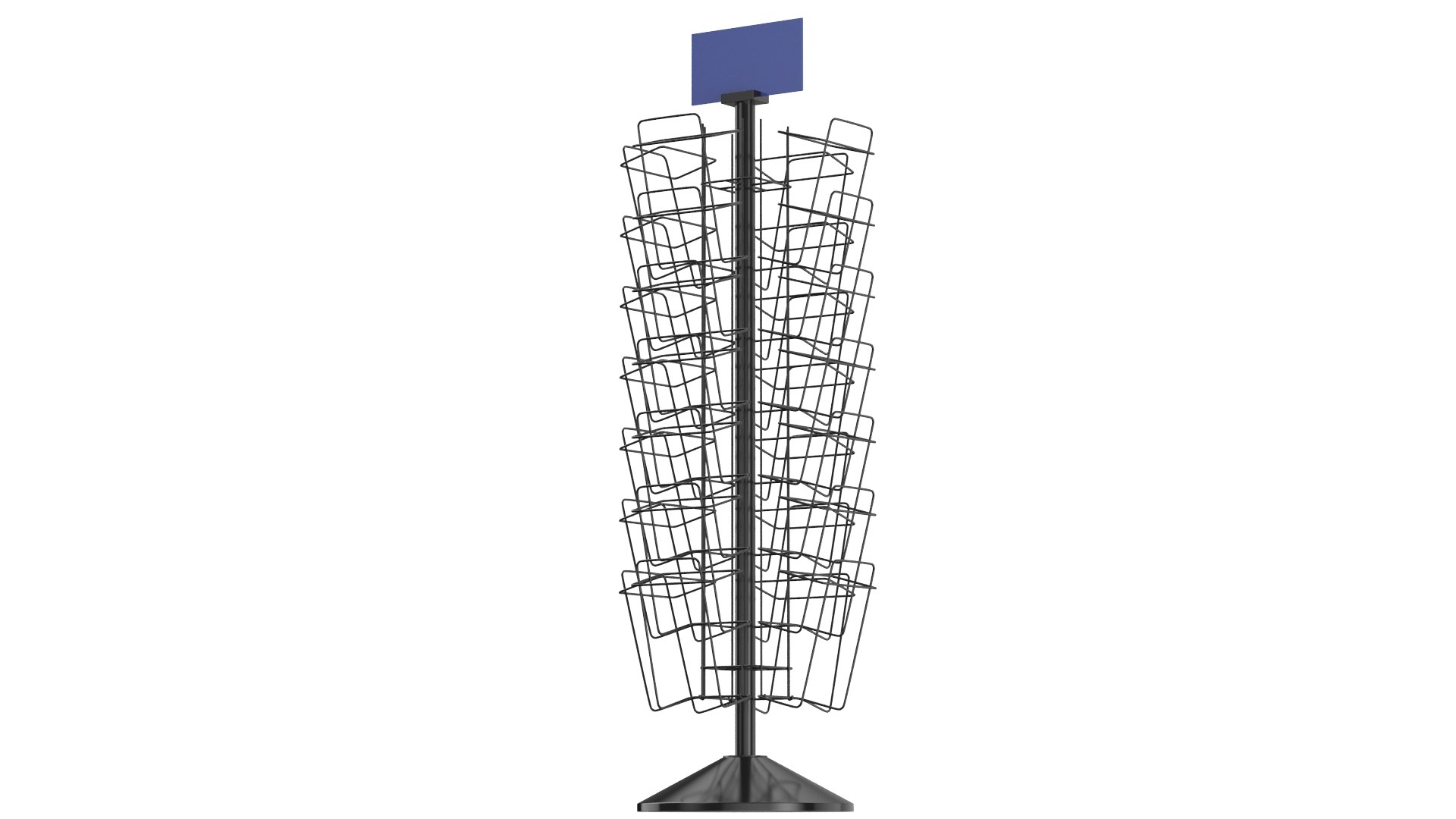3D Model Detailed Empty Magazine Rack 01 - TurboSquid 2130275