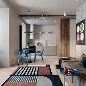 Apartment Studio Design 03 3D model - TurboSquid 1956637