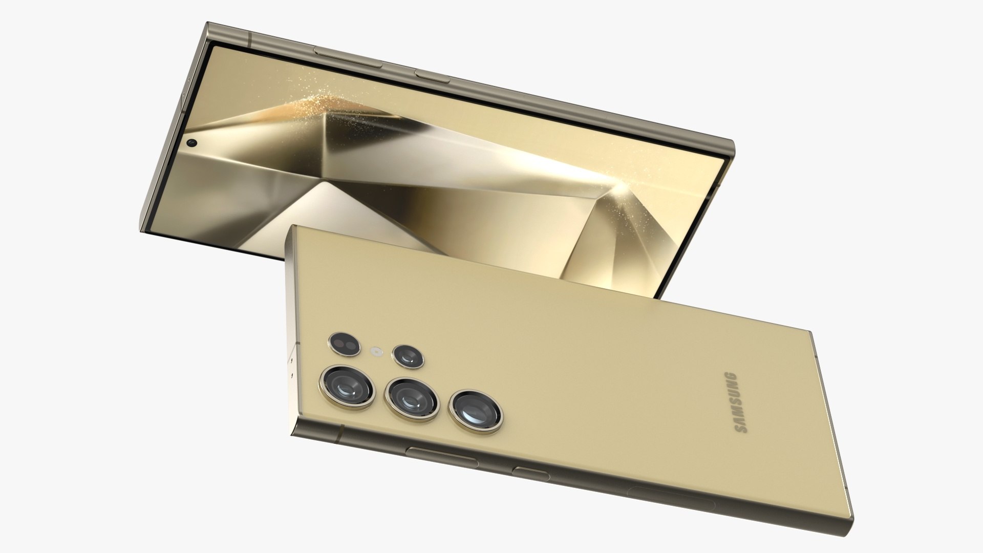 Samsung Galaxy S24 Ultra Titanium Yellow 3D Model - TurboSquid 2160756