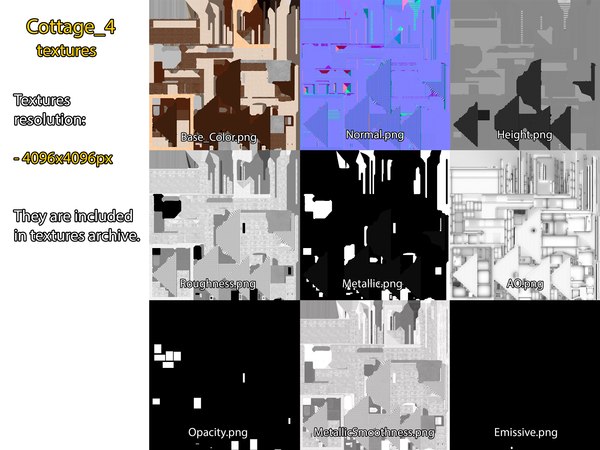 Gameready cottage 4 3D model - TurboSquid 1448293