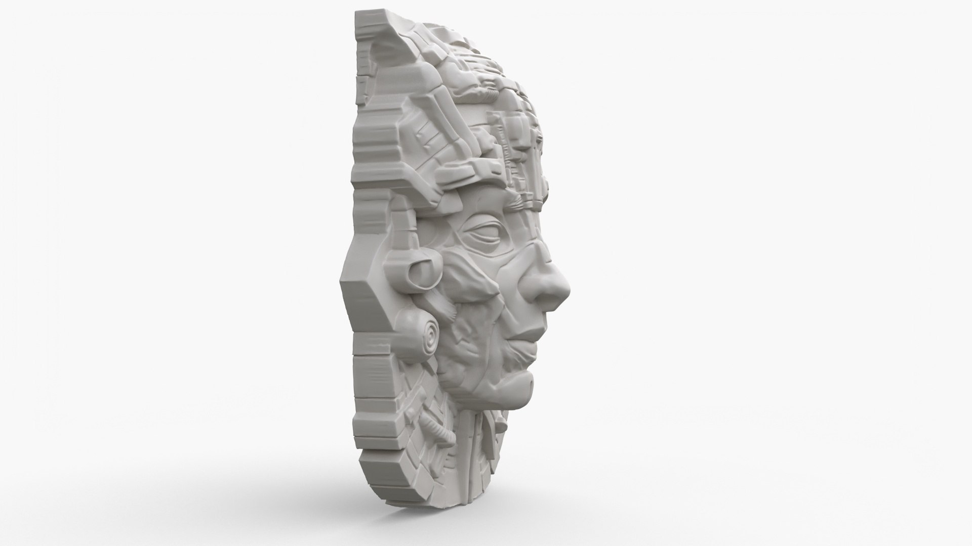 Cyber Aztec Mask 3 3D - TurboSquid 2182879