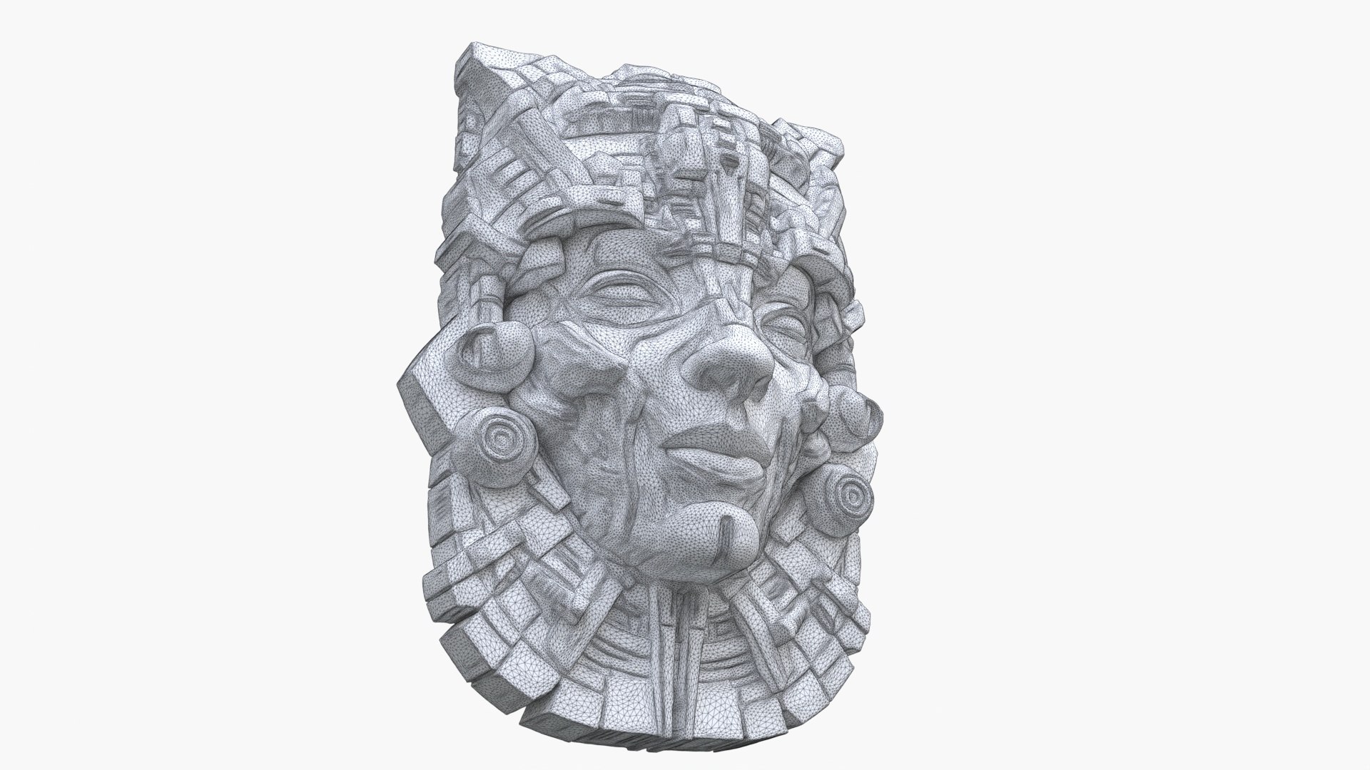 Cyber Aztec Mask 3 3D - TurboSquid 2182879