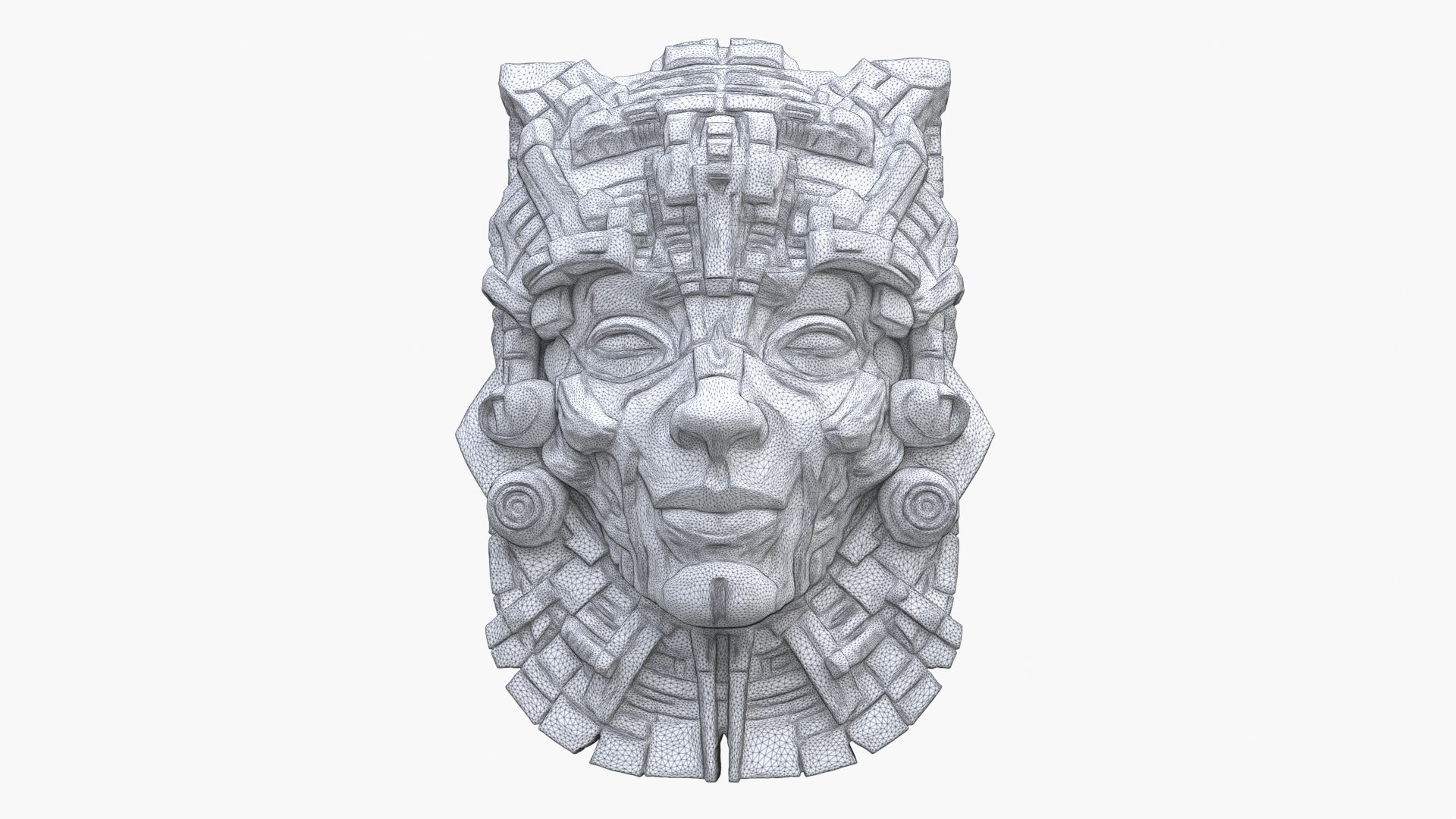 Cyber Aztec Mask 3 3D - TurboSquid 2182879