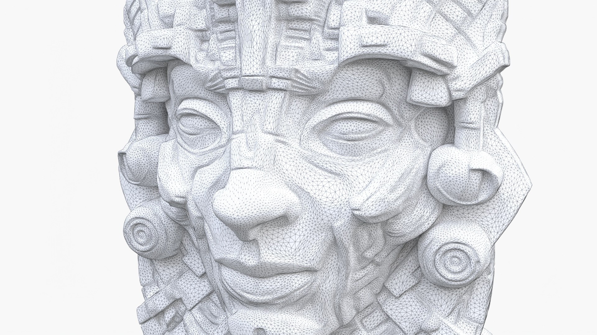 Cyber Aztec Mask 3 3D - TurboSquid 2182879