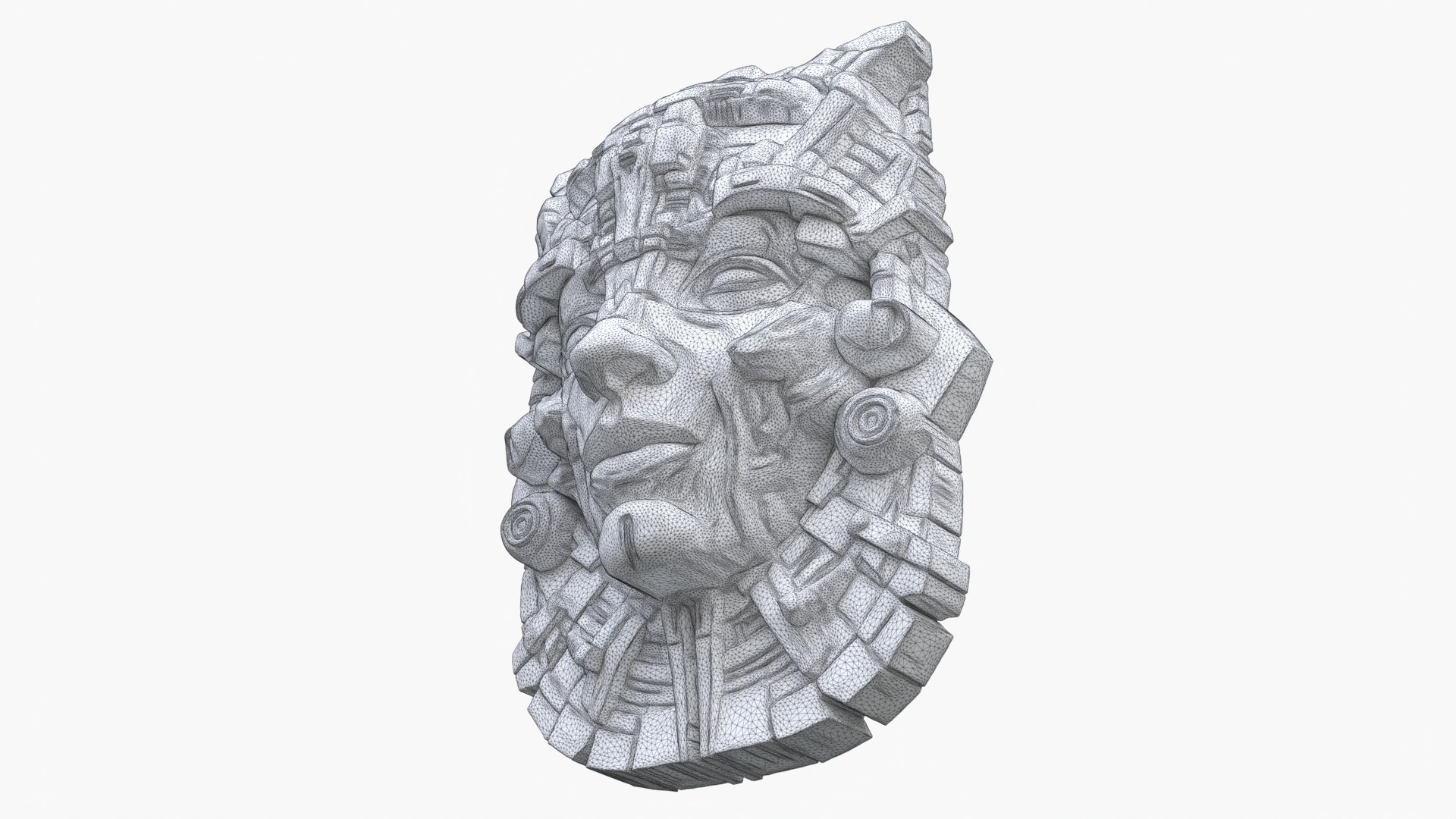 Cyber Aztec Mask 3 3D - TurboSquid 2182879