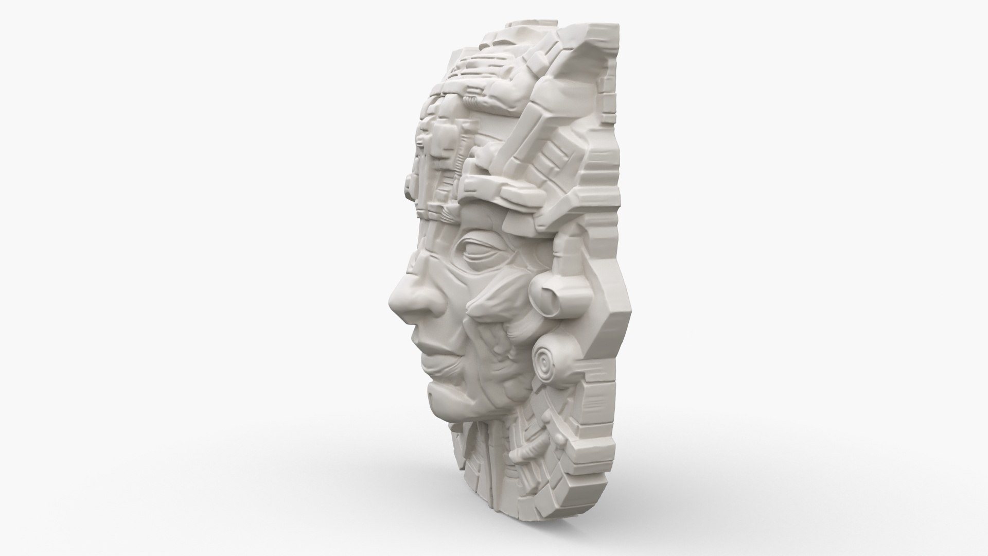 Cyber Aztec Mask 3 3D - TurboSquid 2182879