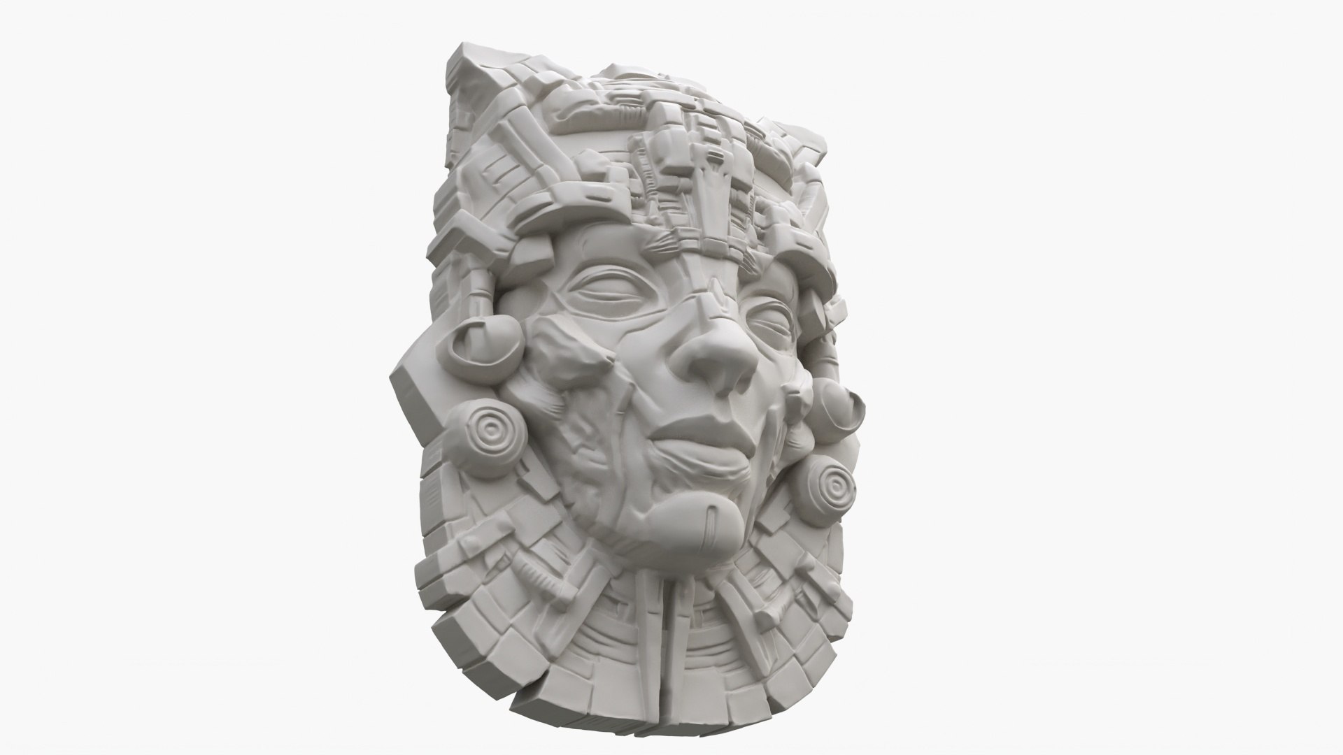 Cyber Aztec Mask 3 3D - TurboSquid 2182879