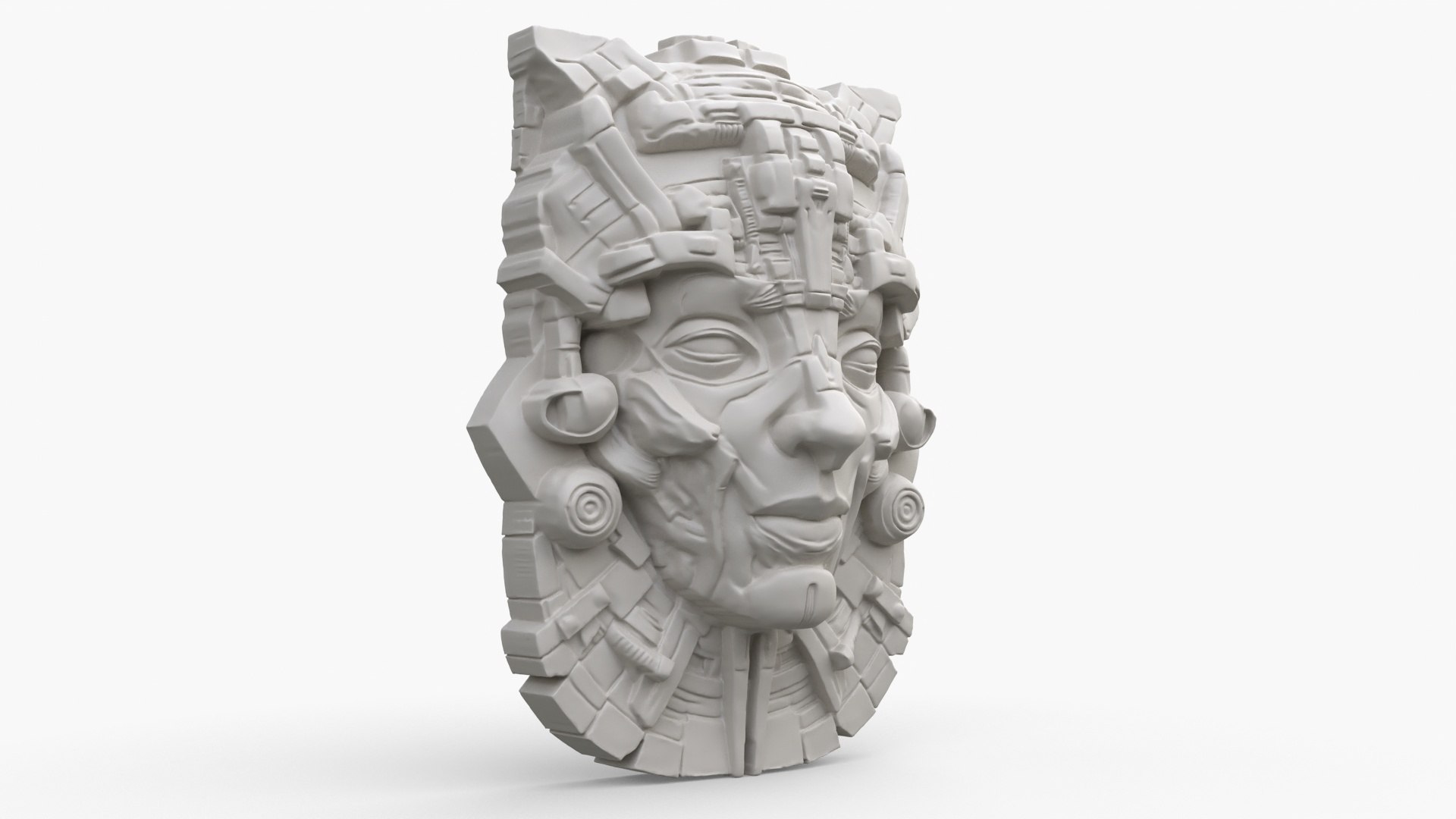Cyber Aztec Mask 3 3D - TurboSquid 2182879