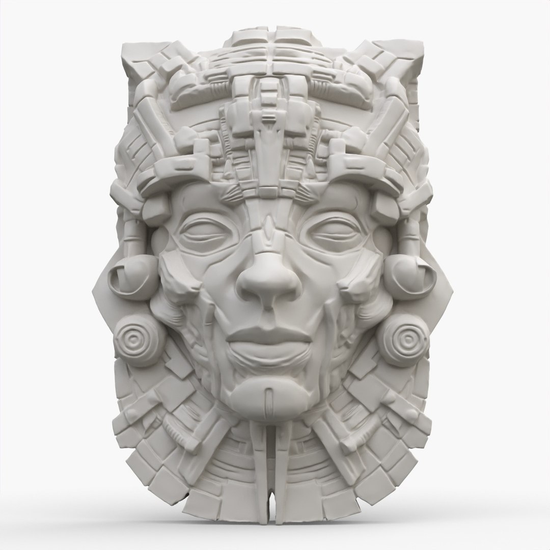 Cyber Aztec Mask 3 3D - TurboSquid 2182879