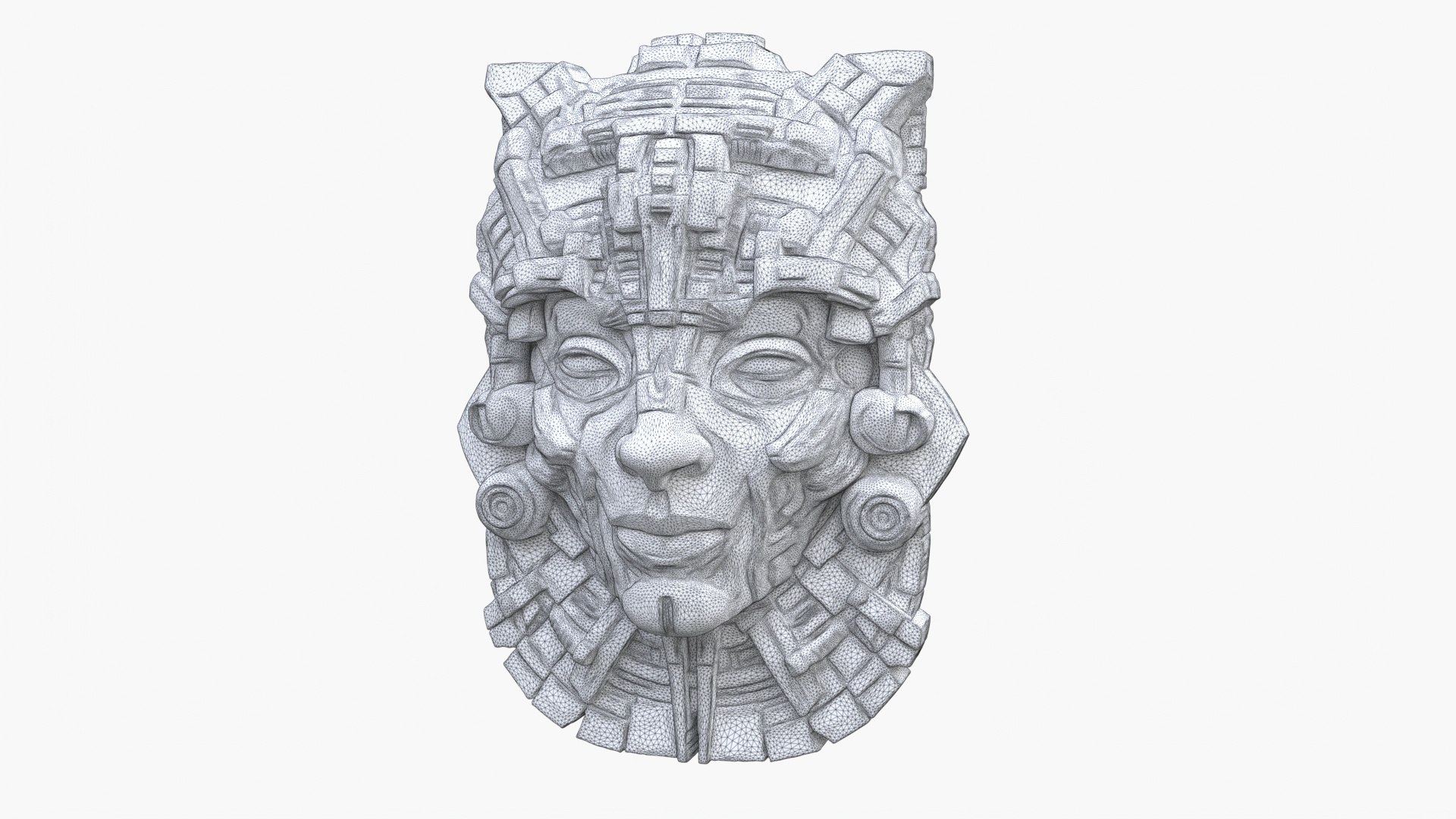 Cyber Aztec Mask 3 3D - TurboSquid 2182879