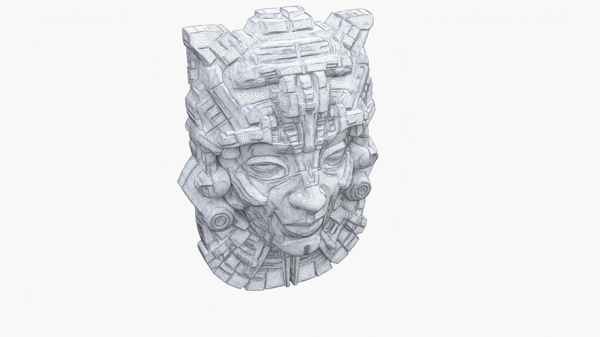 Cyber Aztec Mask 3 3D - TurboSquid 2182879