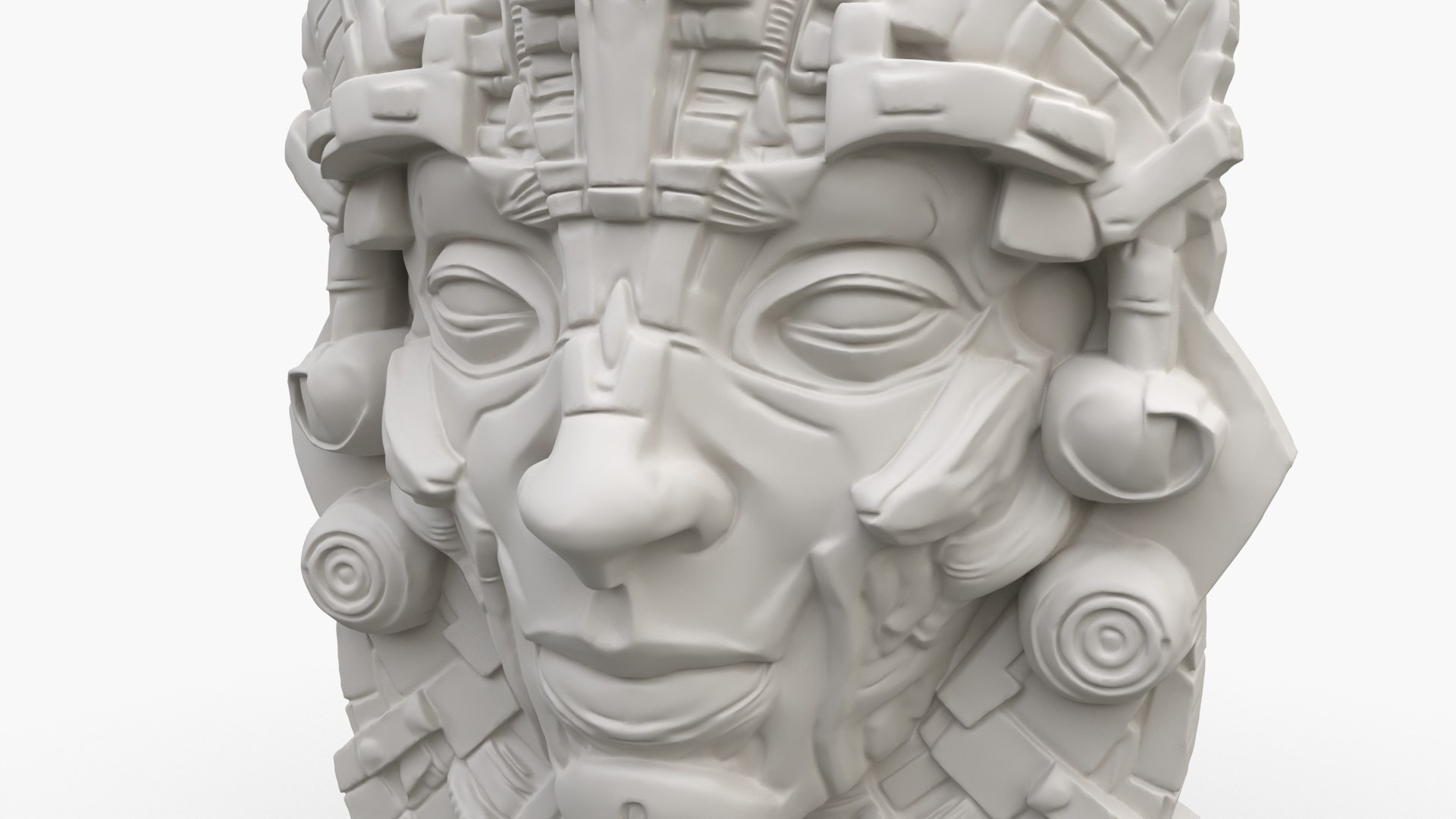 Cyber Aztec Mask 3 3D - TurboSquid 2182879