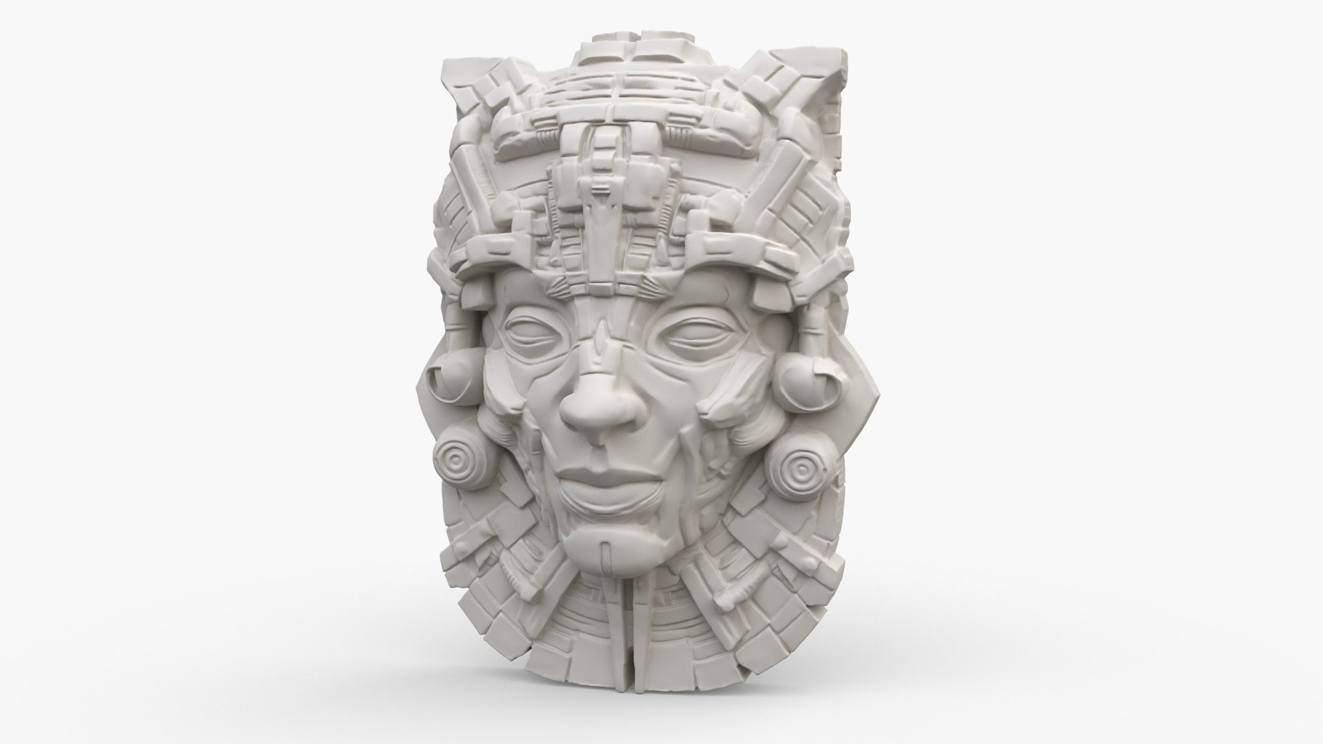 Cyber Aztec Mask 3 3D - TurboSquid 2182879