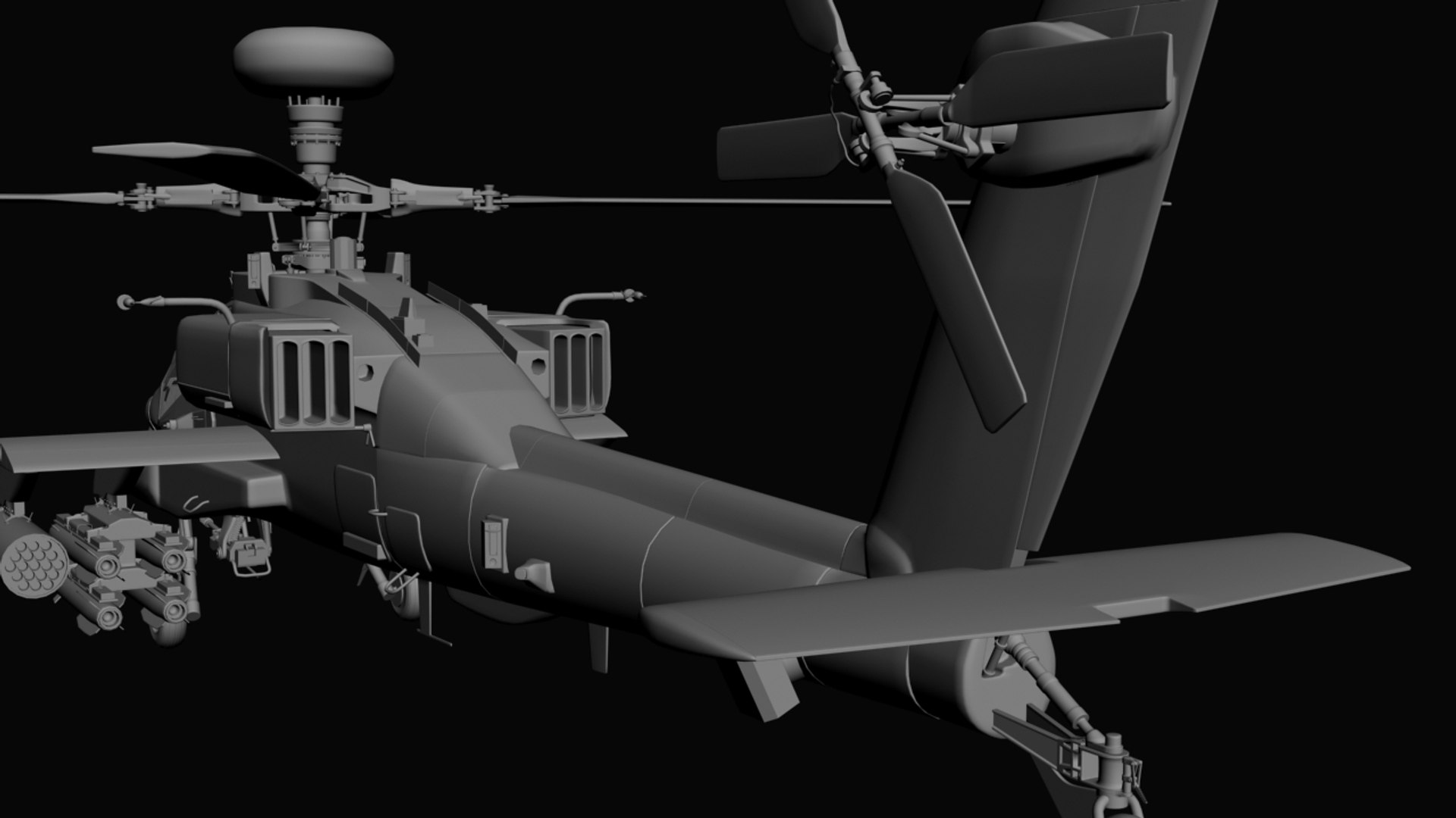 3d Model Apache Helicopter