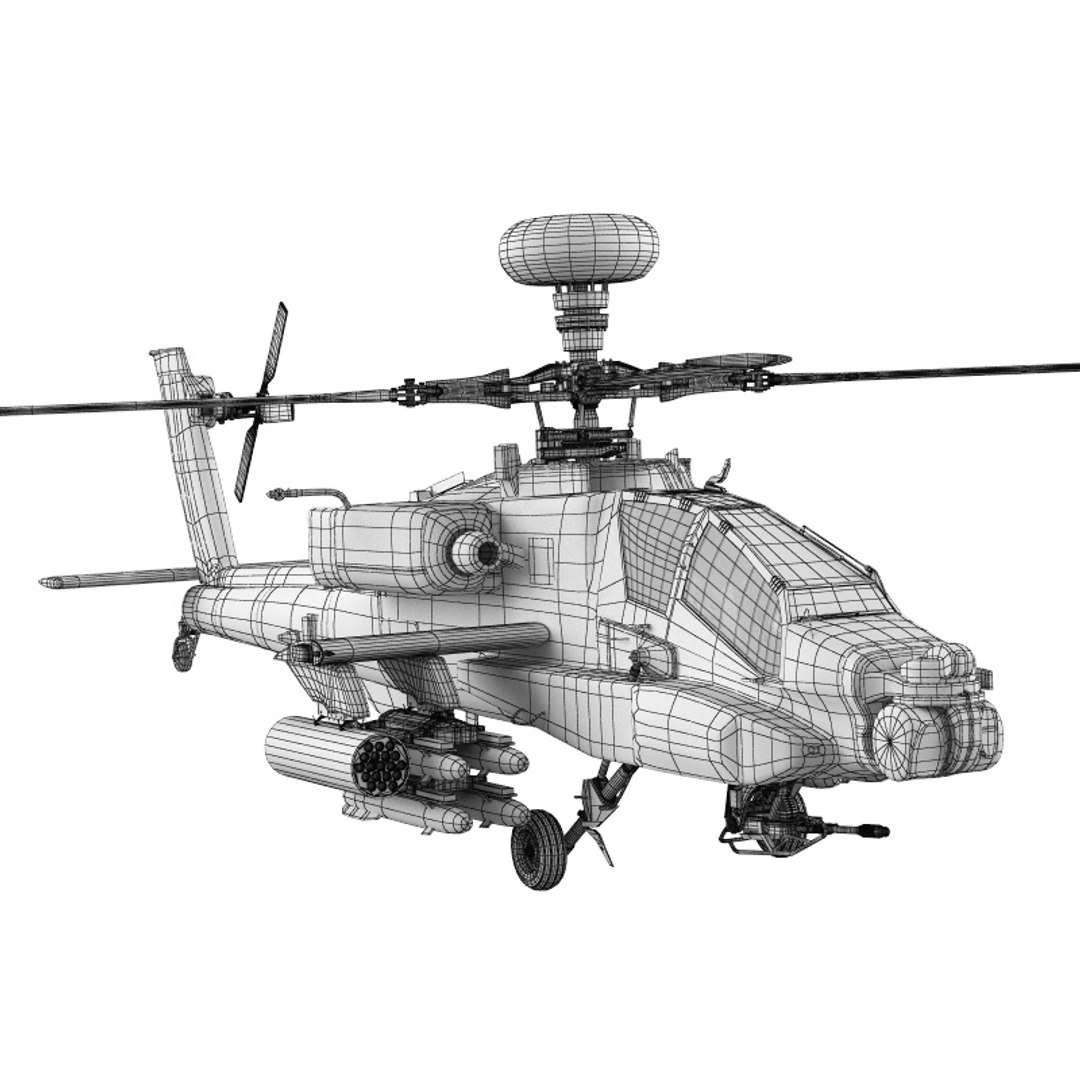 3d Model Apache Helicopter