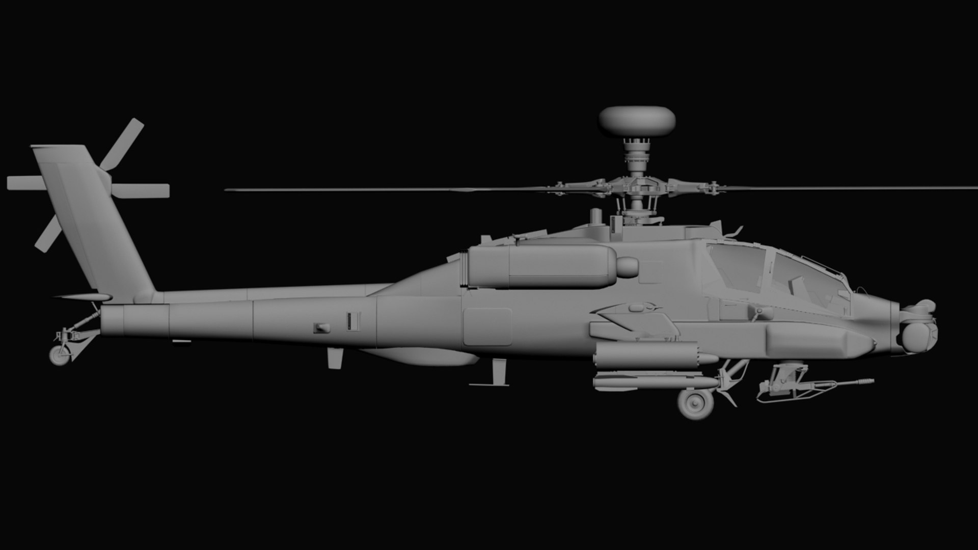 3d Model Apache Helicopter