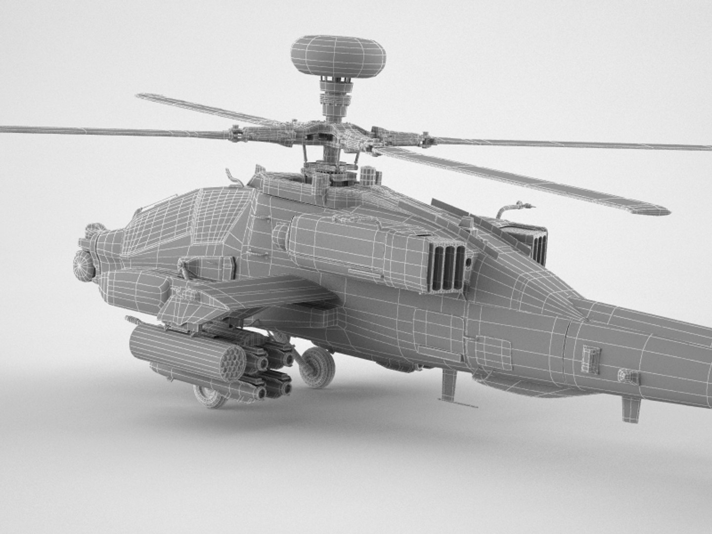 3d Model Apache Helicopter
