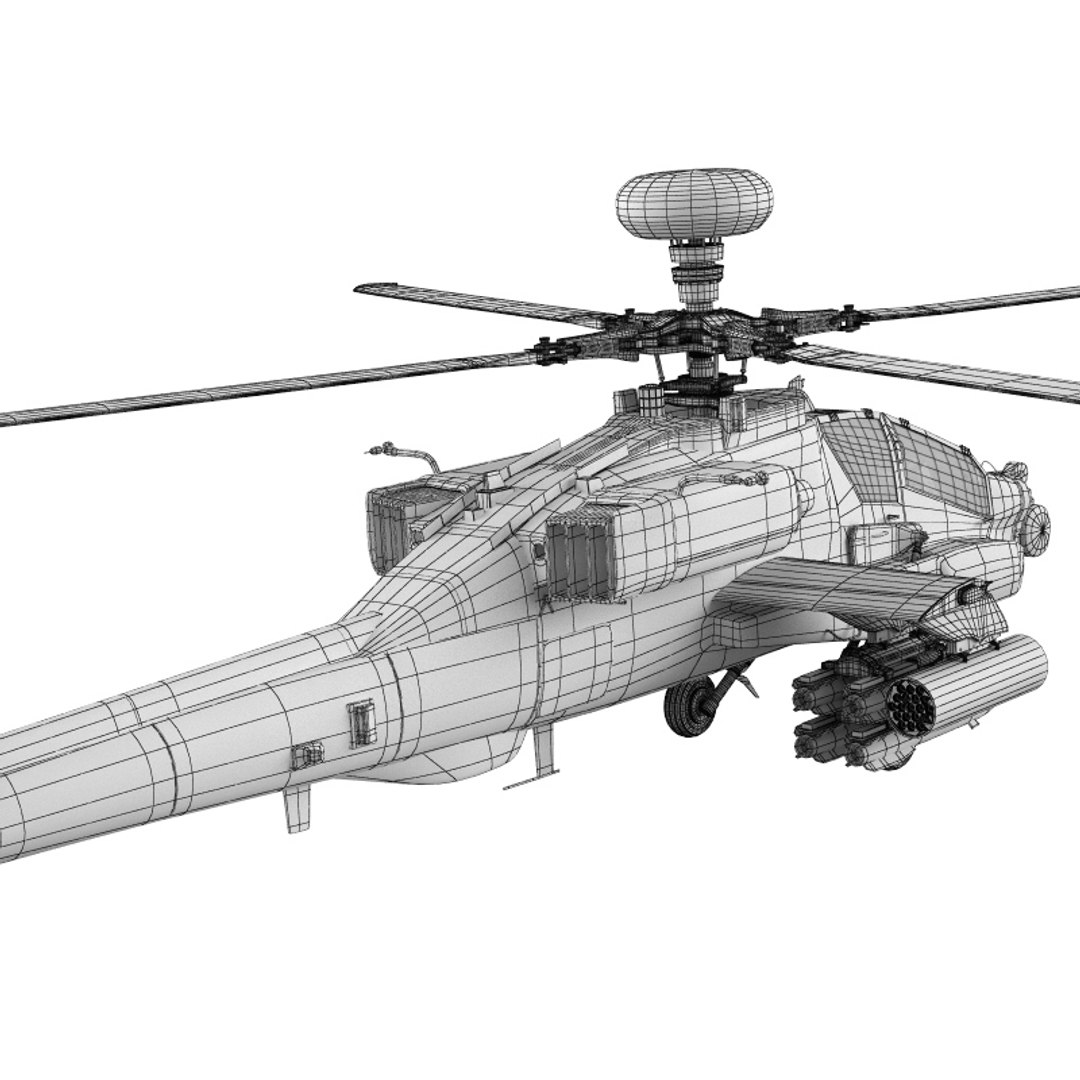3d Model Apache Helicopter