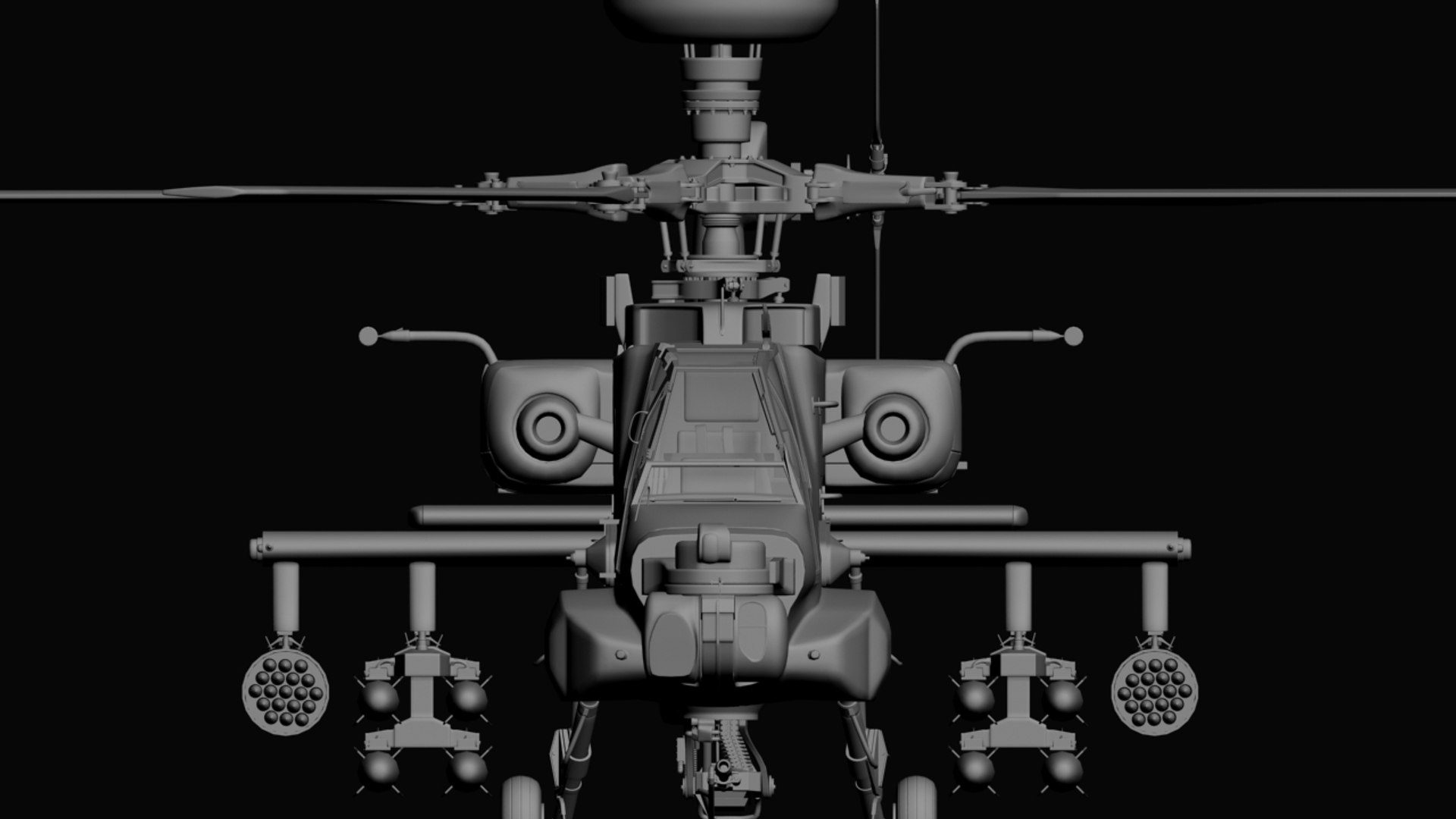 3d Model Apache Helicopter