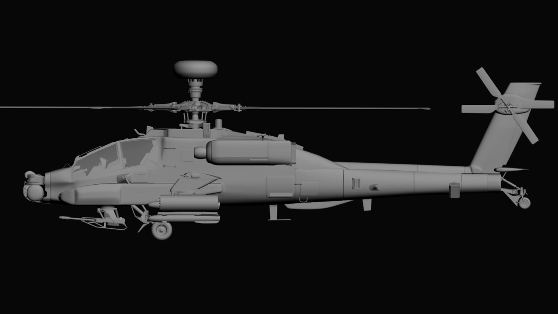 3d Model Apache Helicopter