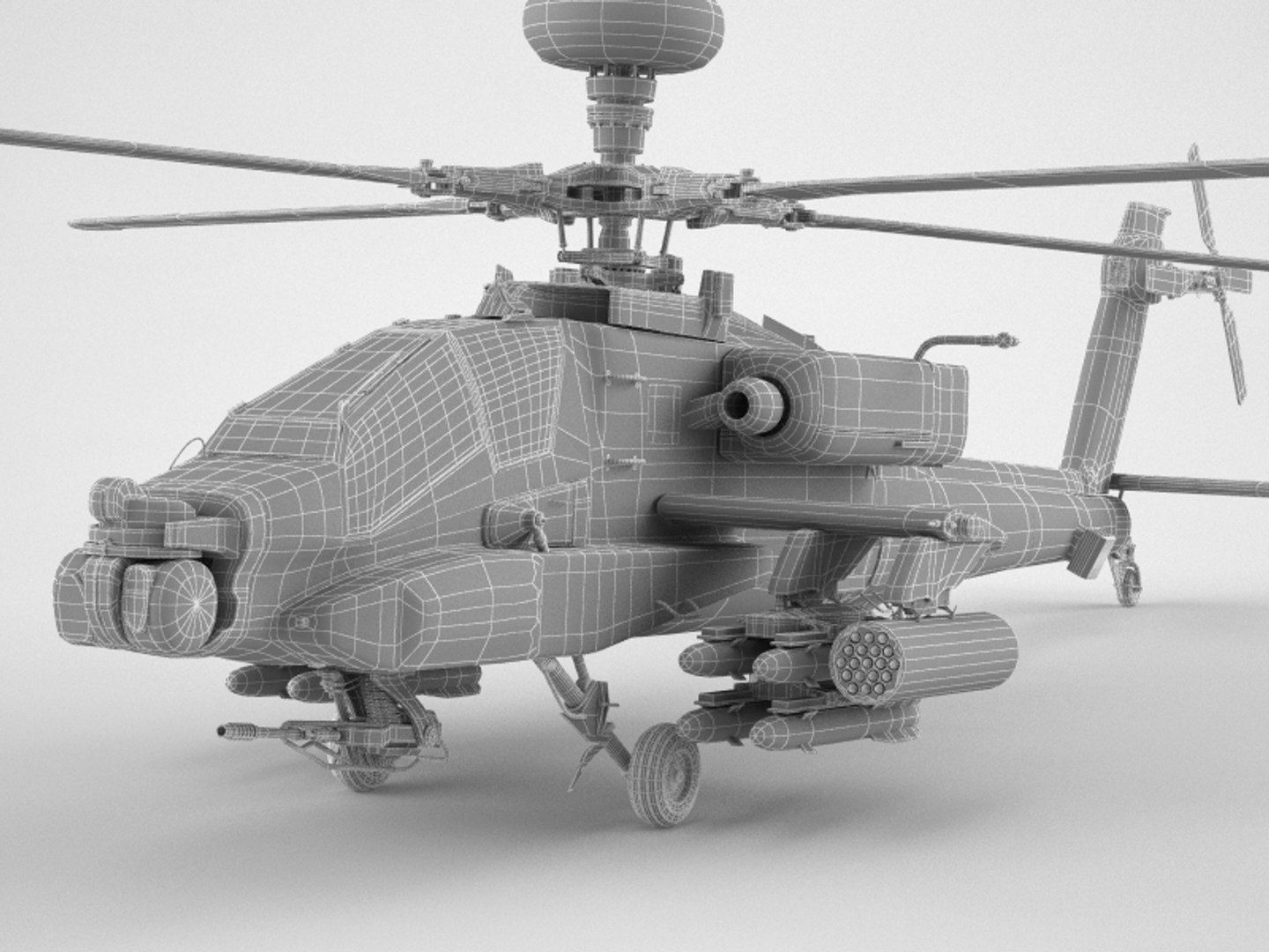 3d Model Apache Helicopter