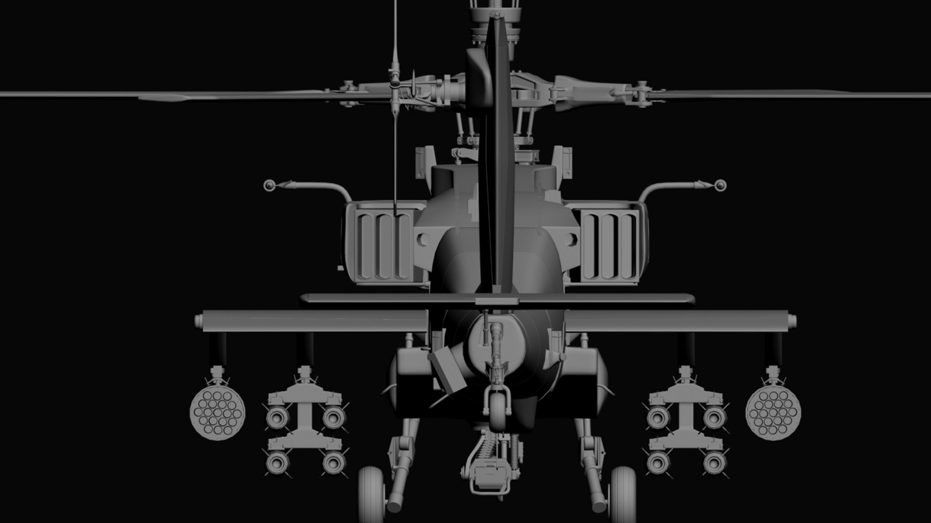 3d Model Apache Helicopter