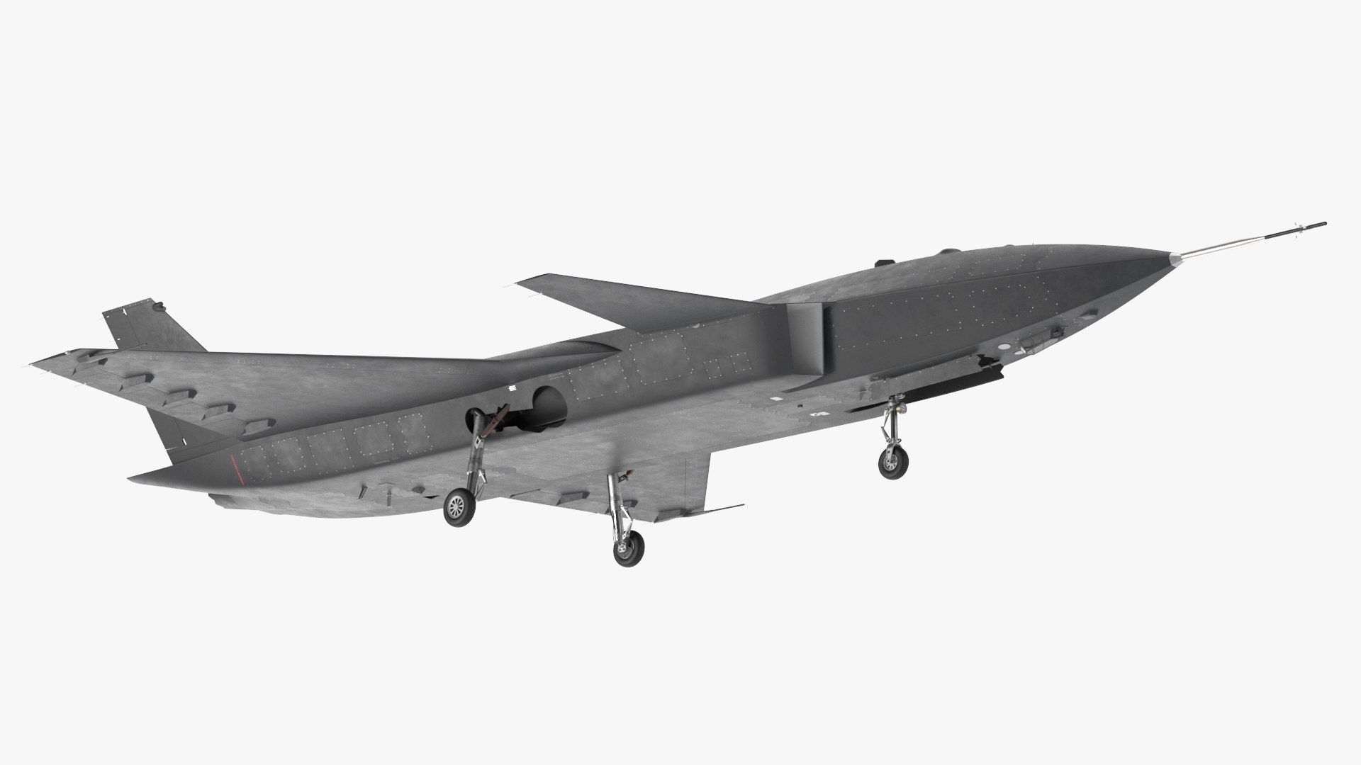 Tactical Unmanned Jet Aircraft Black Rigged 3D Model - TurboSquid 2412624