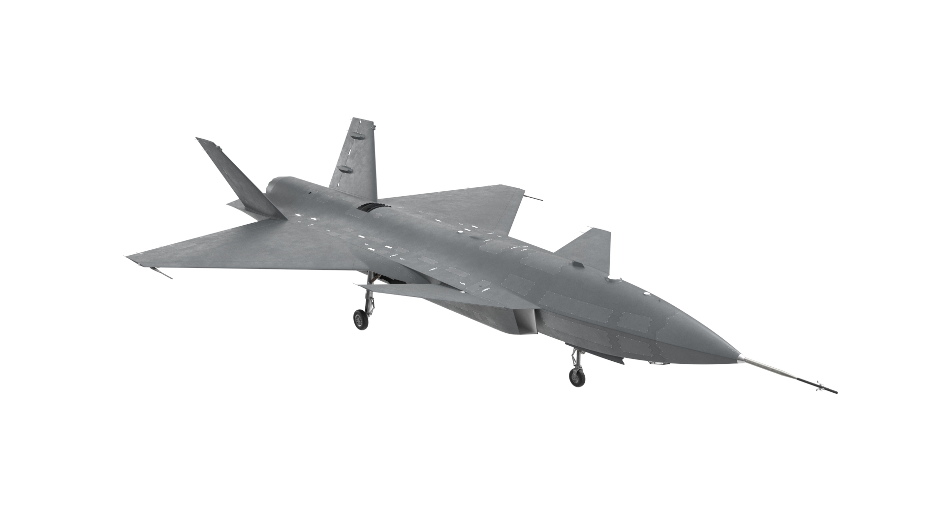 Tactical Unmanned Jet Aircraft Black Rigged 3D Model - TurboSquid 2412624
